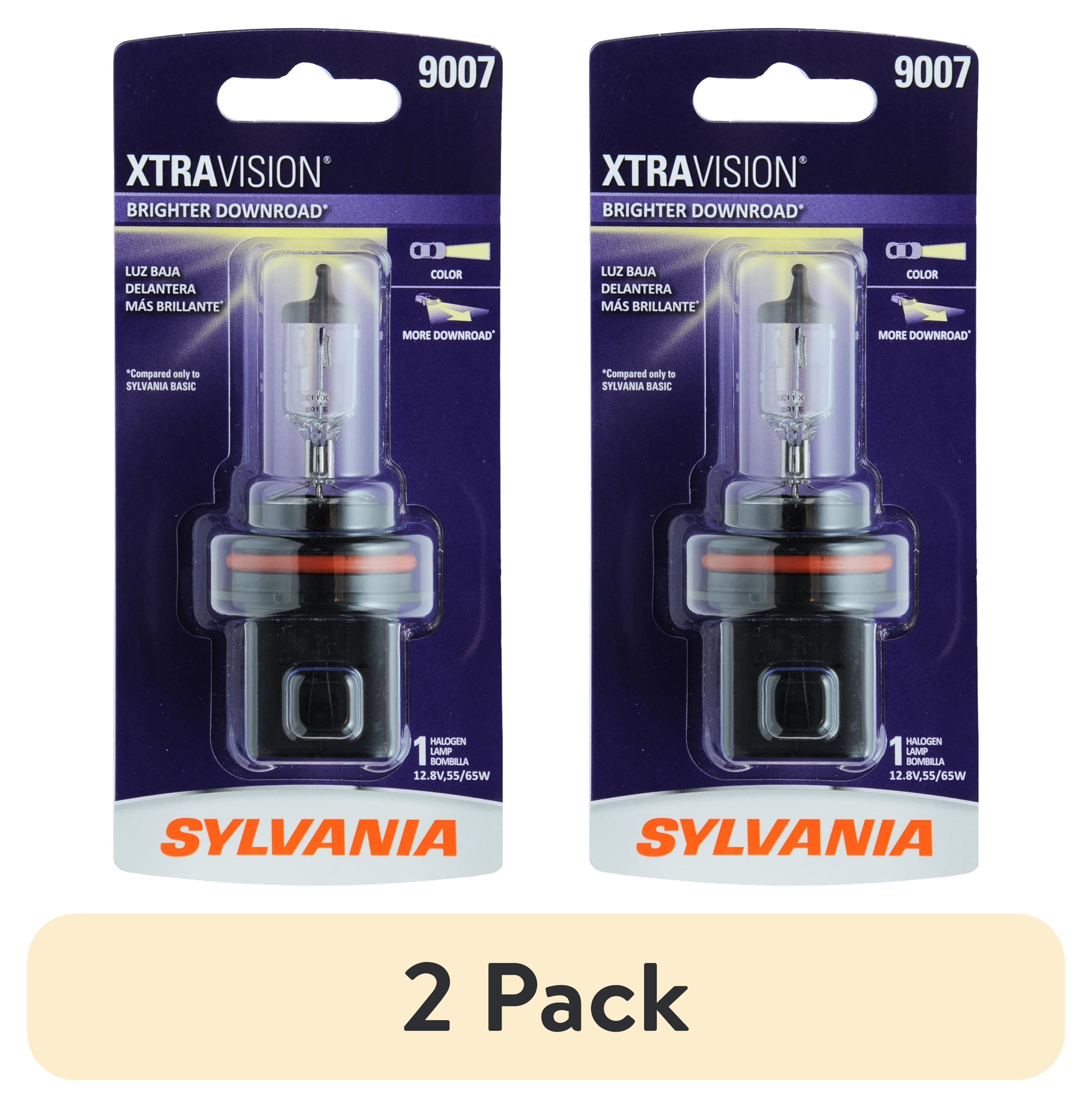 Sylvania 9007 XtraVision Halogen Headlight Bulb 2 Pack, Brighter ...