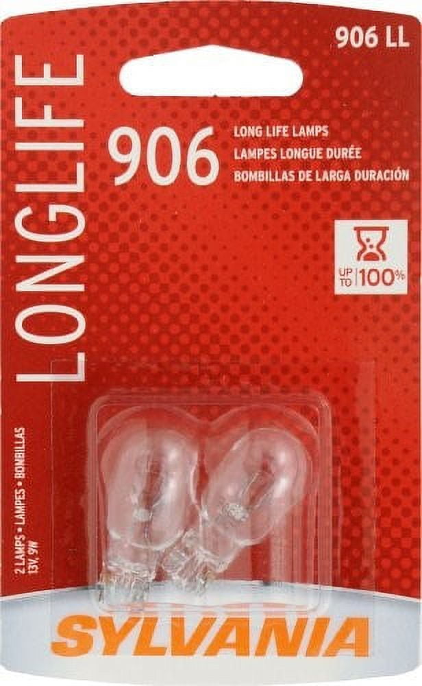 SYLVANIA 906 Long Life Miniature Bulb, (Pack of 2) - Walmart.com