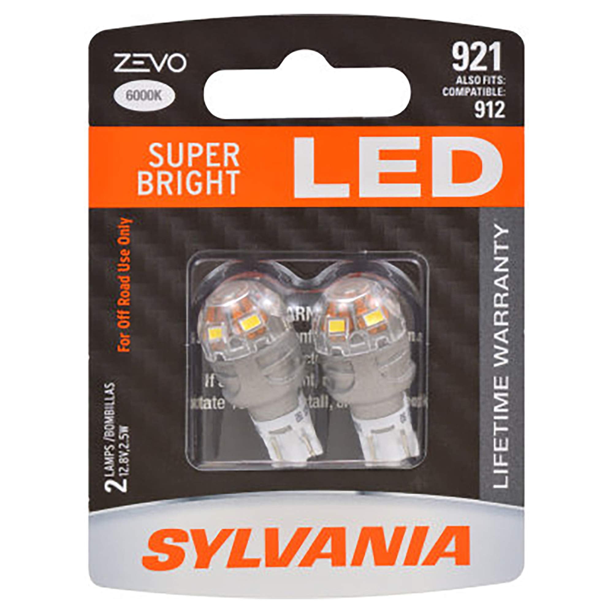 SYLVANIA - 921 T-16 KEF16 W16W ZEVO LED White Bulb - Bright LED Bulb ...