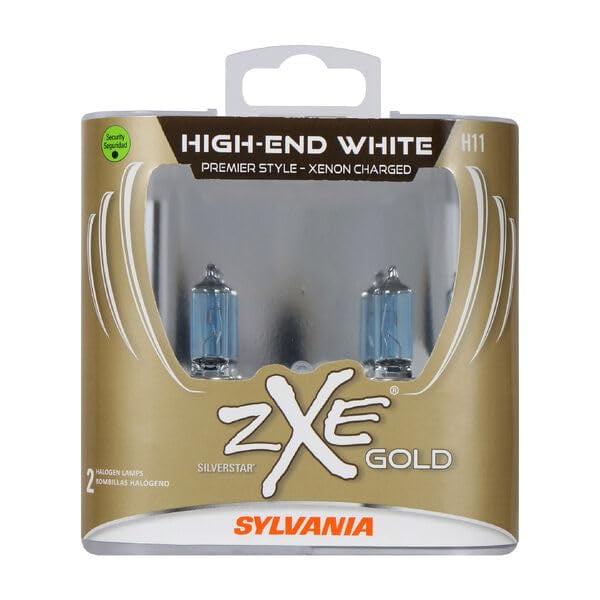 SYLVANIA H11 SilverStar zXe Gold Halogen Headlight Bulb, 2 Pack ...