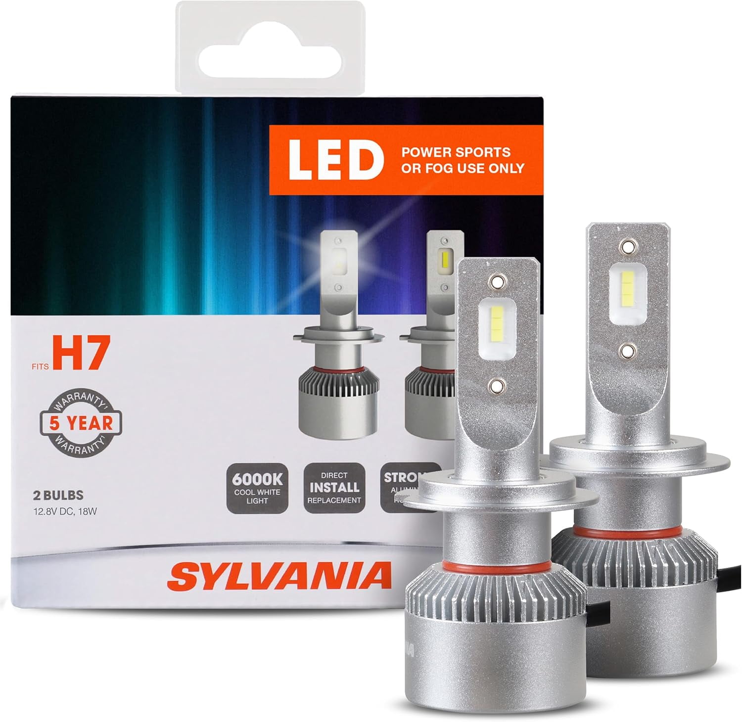 SYLVANIA H7 LED Powersport Headlight Bulbs for Off-Road Use or Fog ...