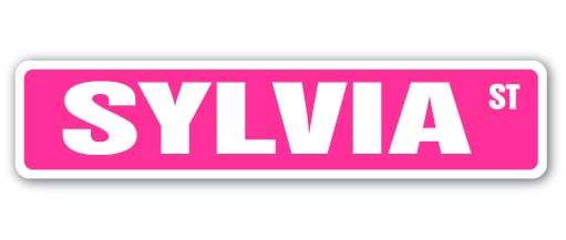 SYLVIA Street Sign Childrens Name Room Sign | Indoor/Outdoor | 18" Wide ...