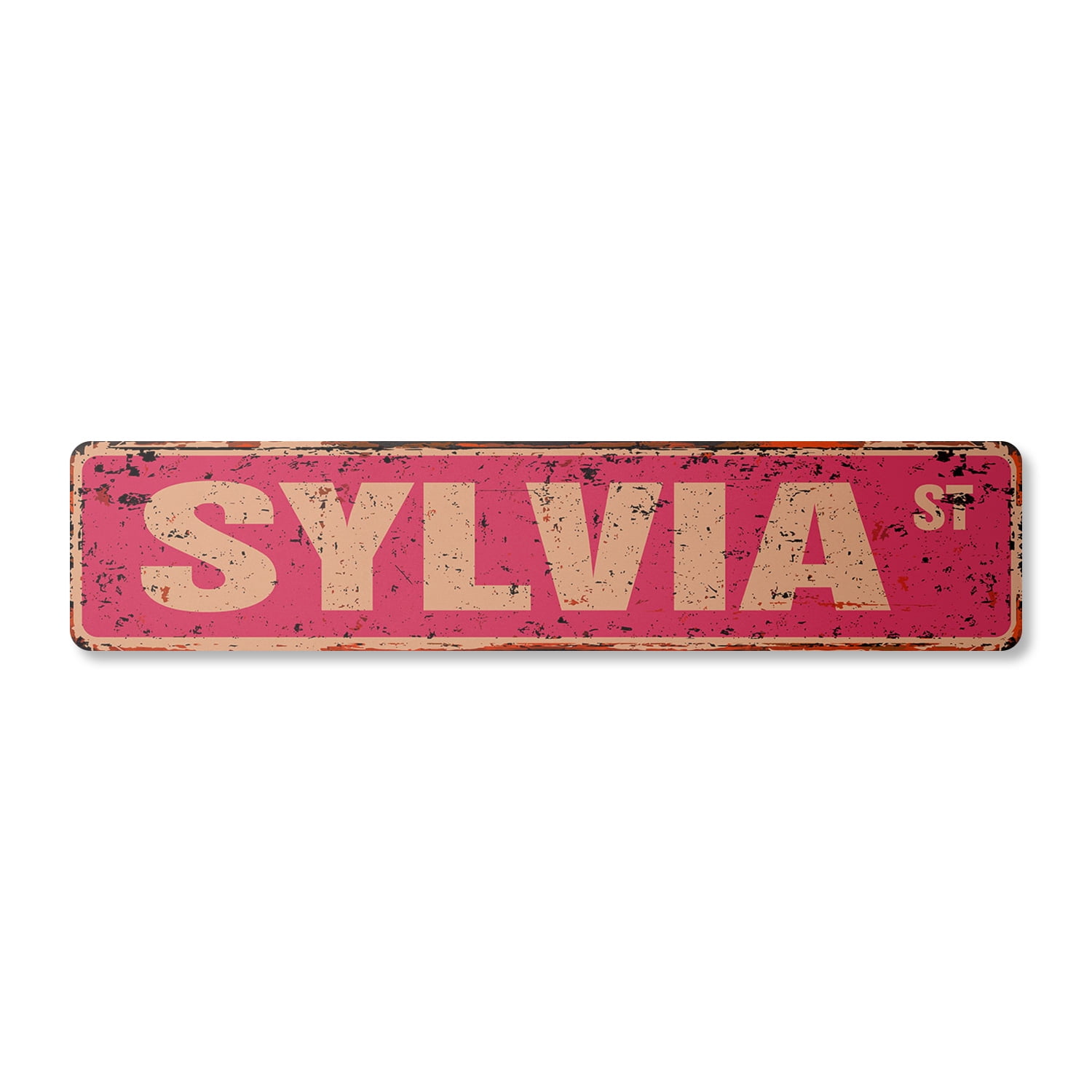 SYLVIA Vintage Plastic Street Sign Childrens Name Room Sign | Indoor ...