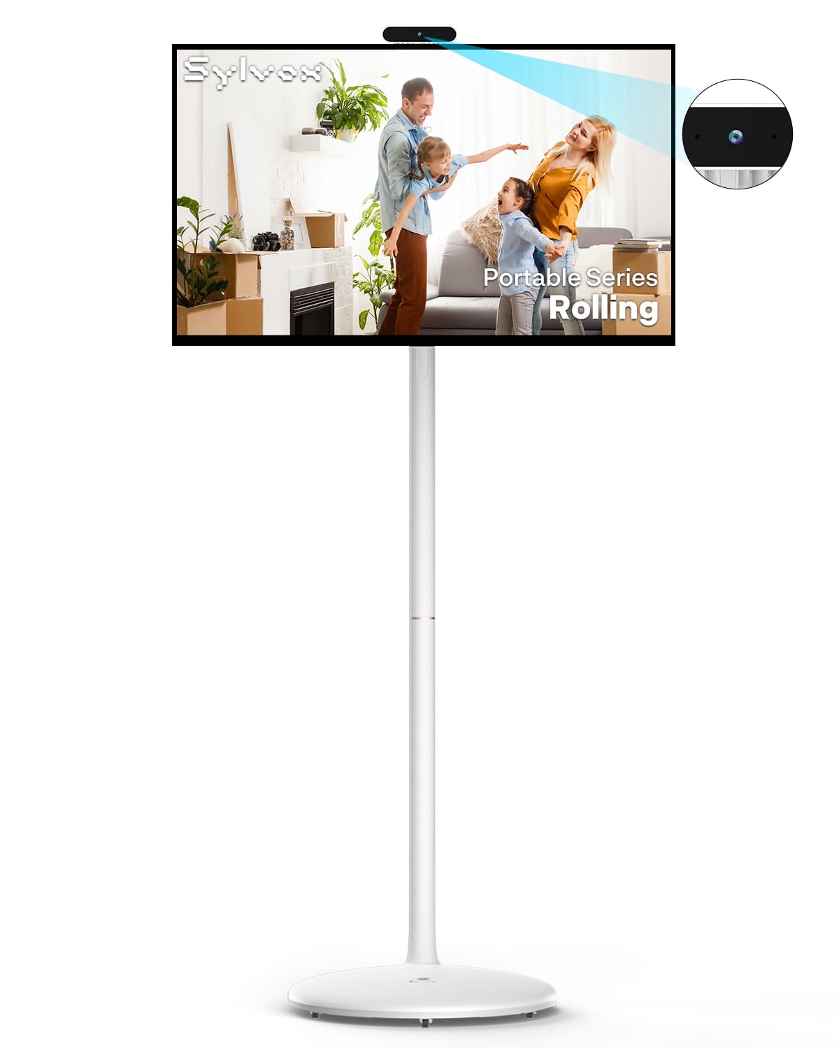 SYLVOX 27" Rolling TV with Camera, Large Tablet on Wheel, 1080p ...