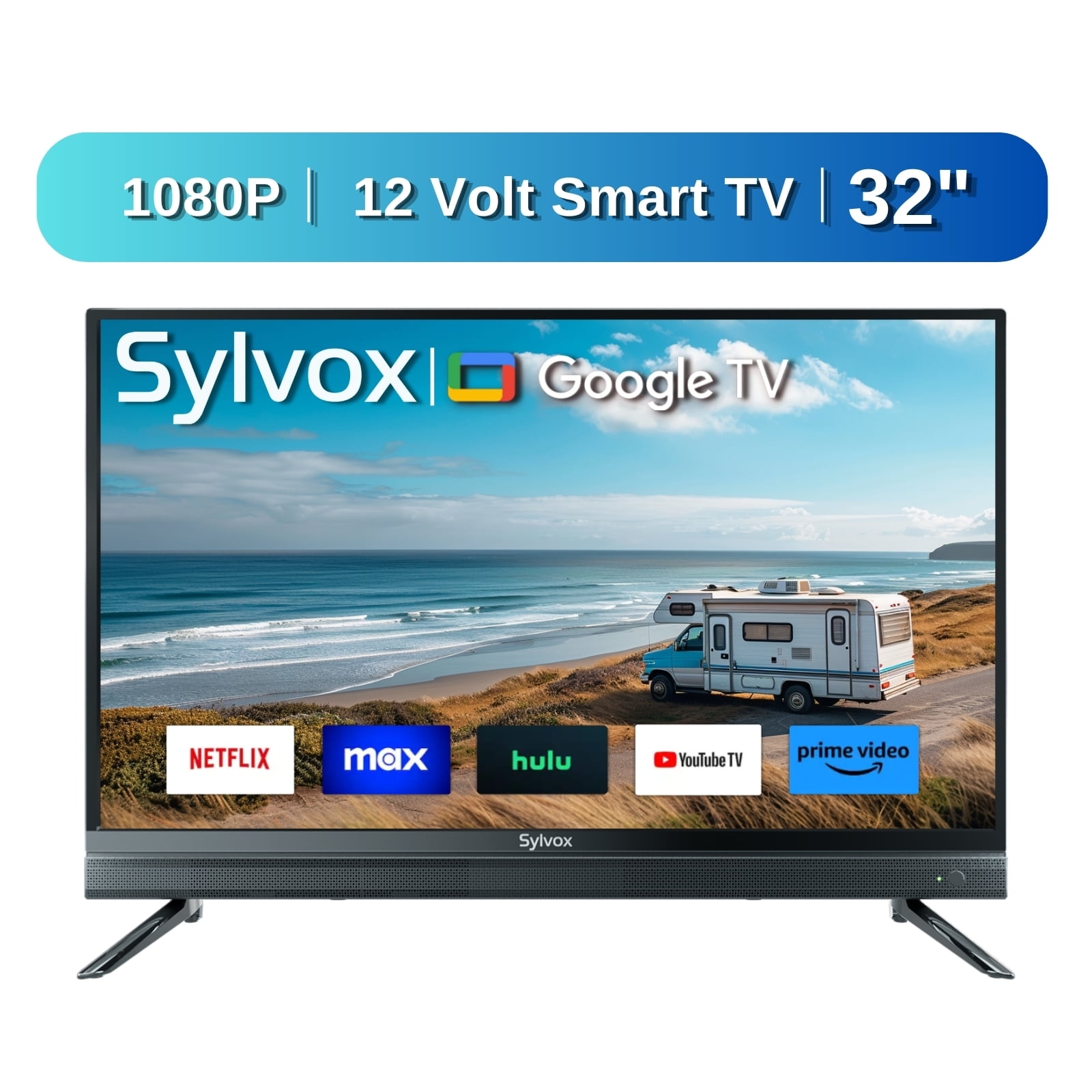 SYLVOX 32 inch RV TV, 1080P Google Smart TV with ATSC Tuner, Support ...