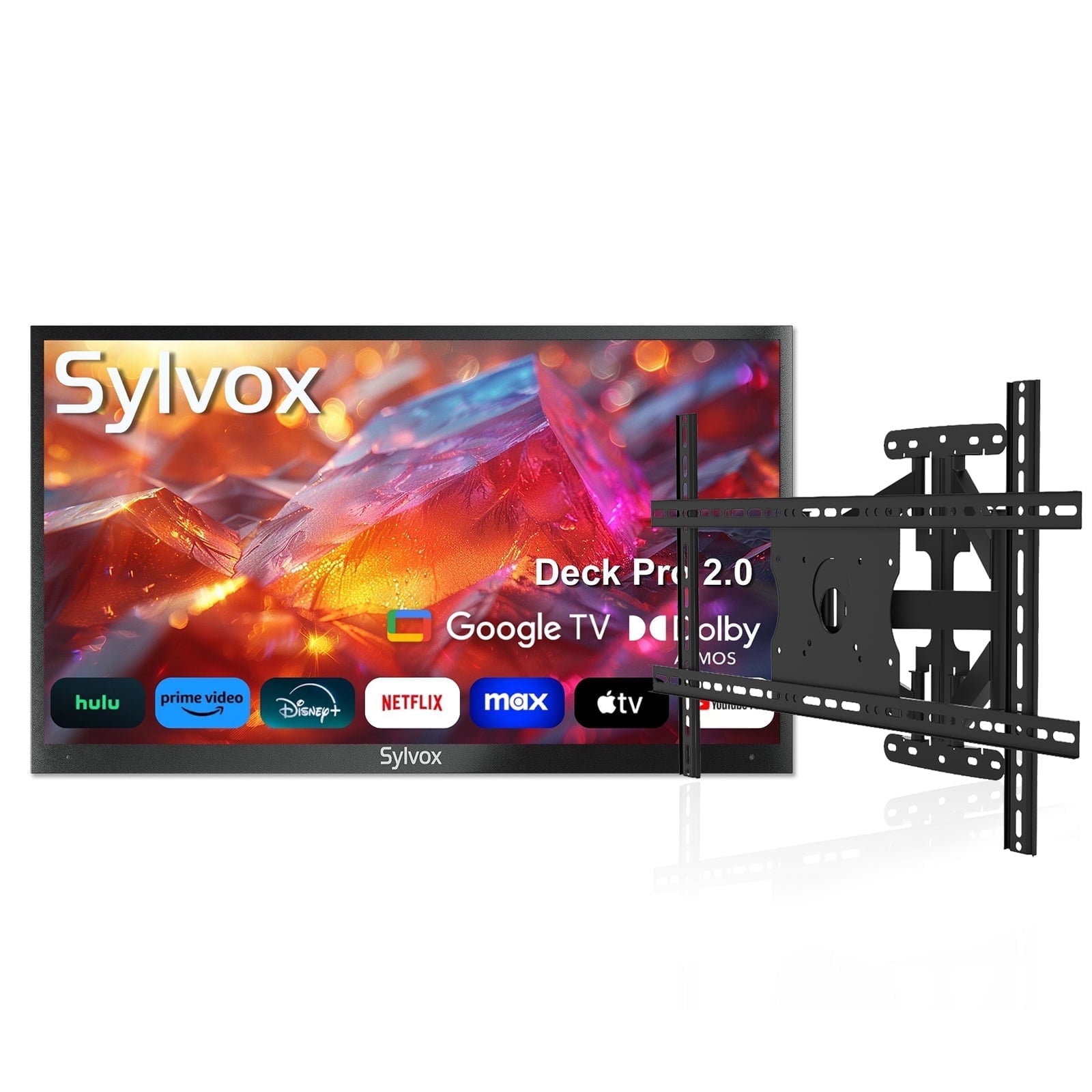 SYLVOX 43 inch Large Bright Outdoor TV, Weatherproof, 1000 Nits, 4K UHD ...