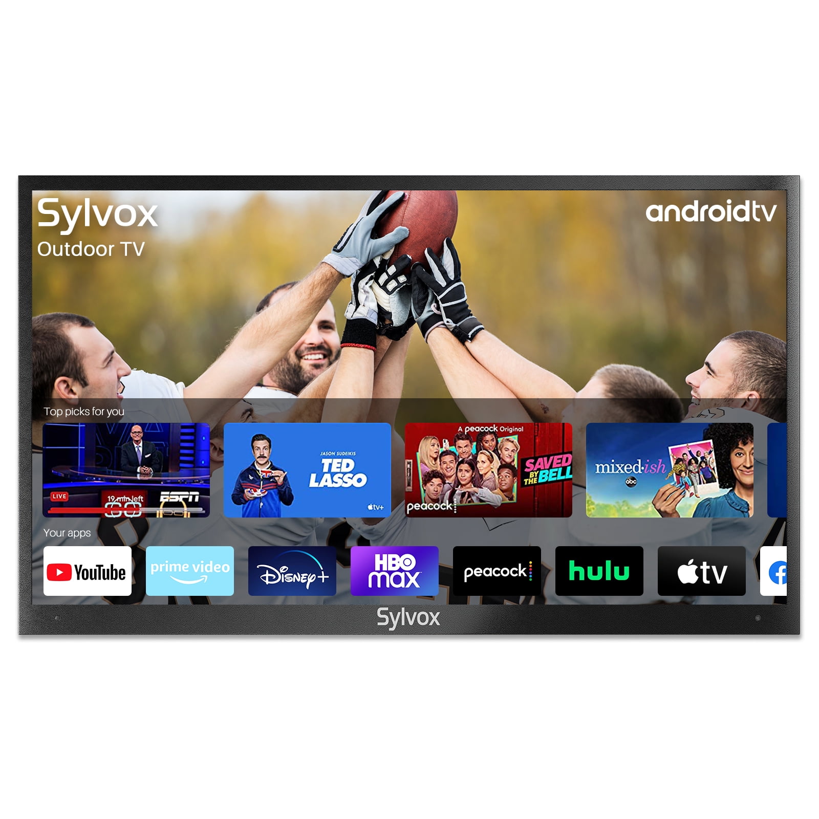 SYLVOX Outdoor TV, 55" Smart Television with Voice Assitant, Free ...