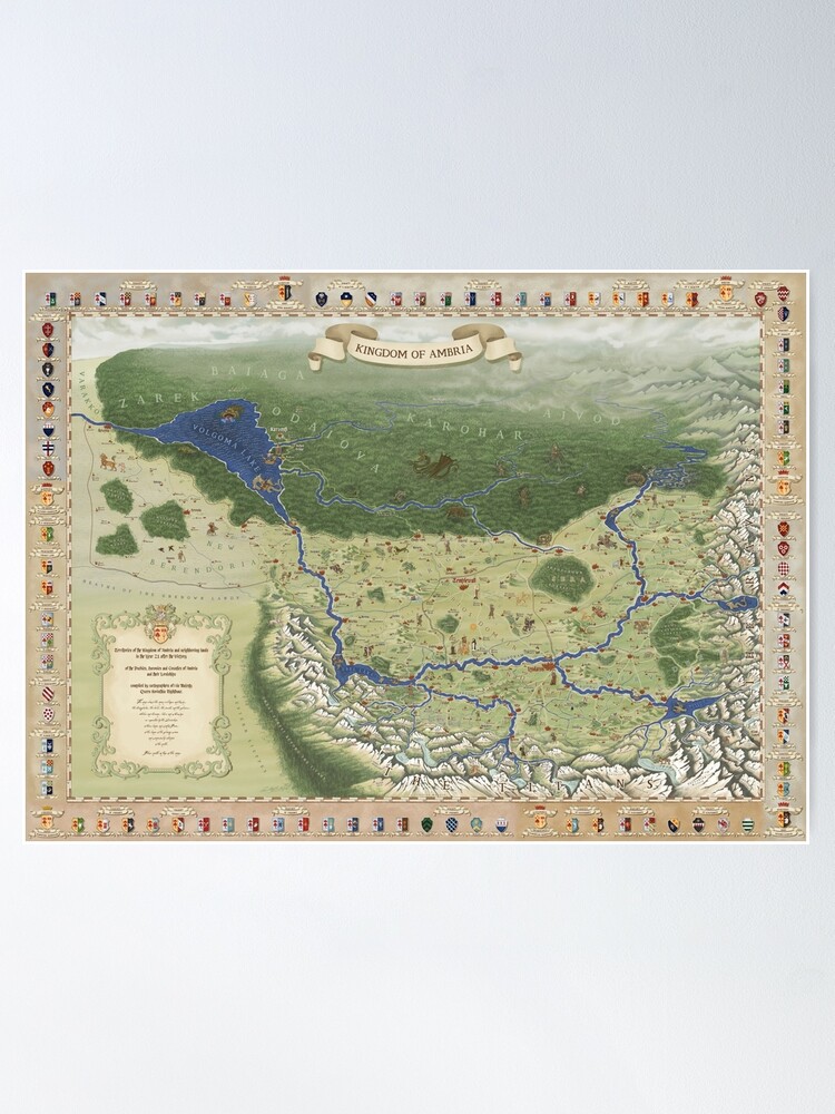 SYMBAROUM AMBRIA MAP HERALDRY Poster - Walmart.com