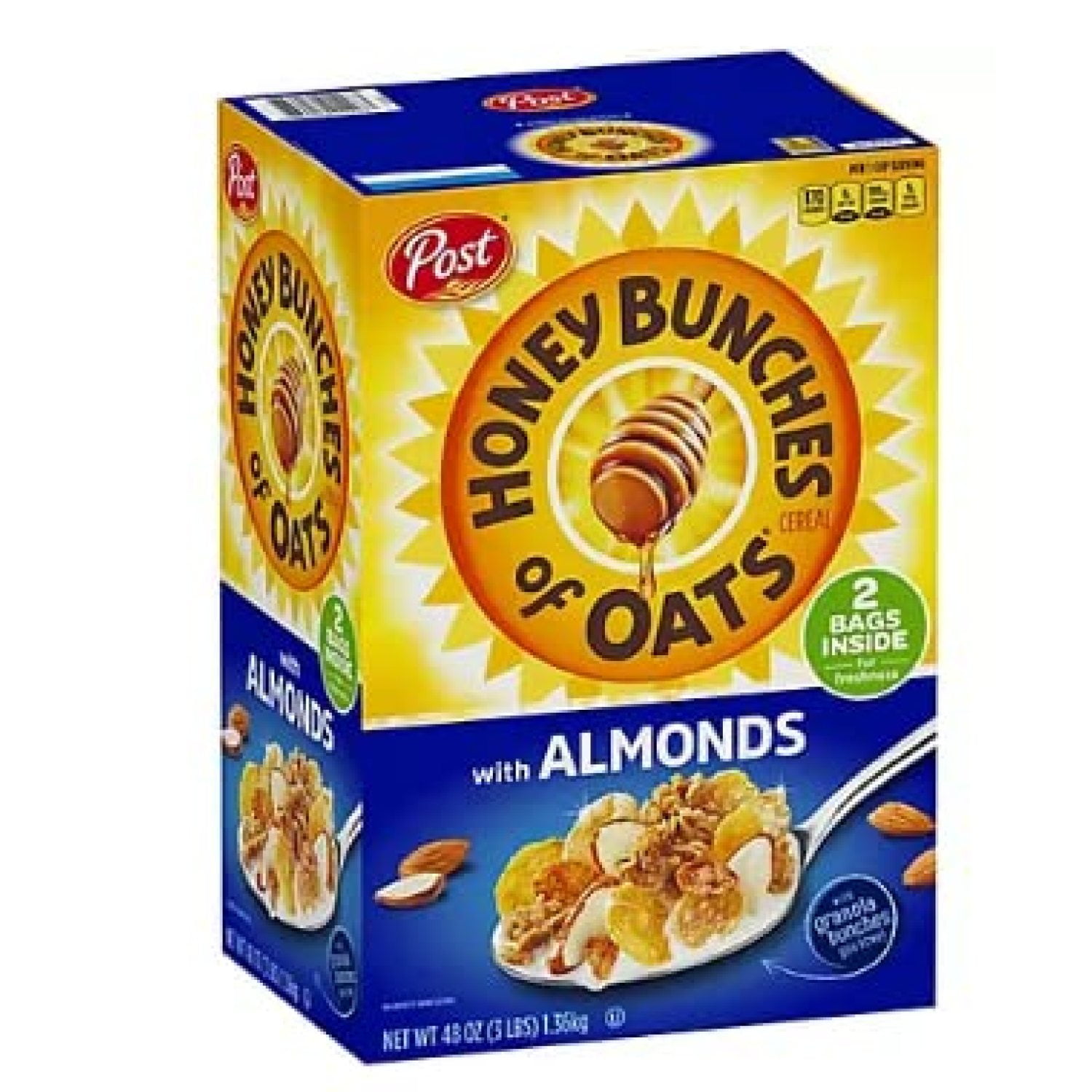 SYMF Post Honey Bunches Of Oats With Almonds, 48 Ounce - Walmart.com