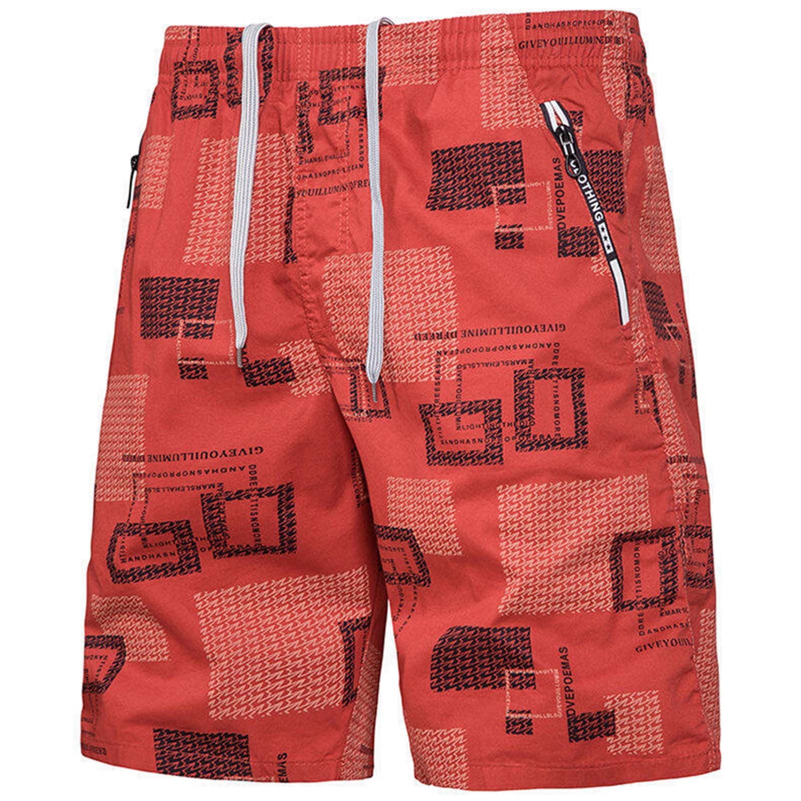 SYMOID Mens Summer Casual Cargo Shorts with Inside Drawline, Elastic ...