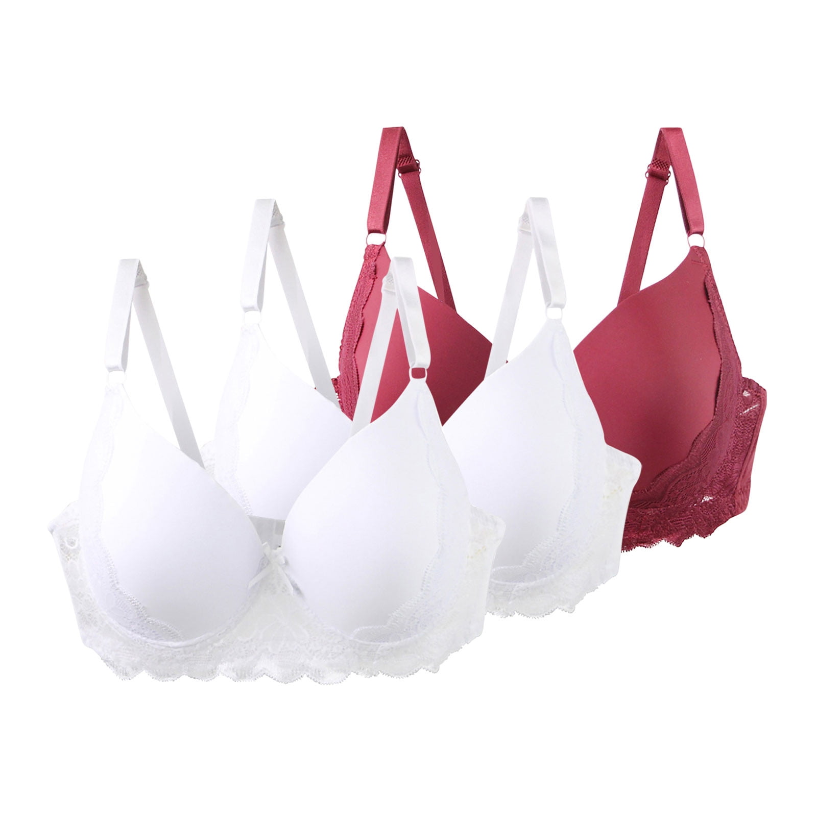 SYMOID Women's Wireless Full Bust Bra - 3 Pack, Comfortable Everyday ...