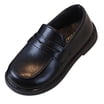 SYMSHOES Girls Black Patent Faux Leather Mary Jane Shoes with Pearl ...