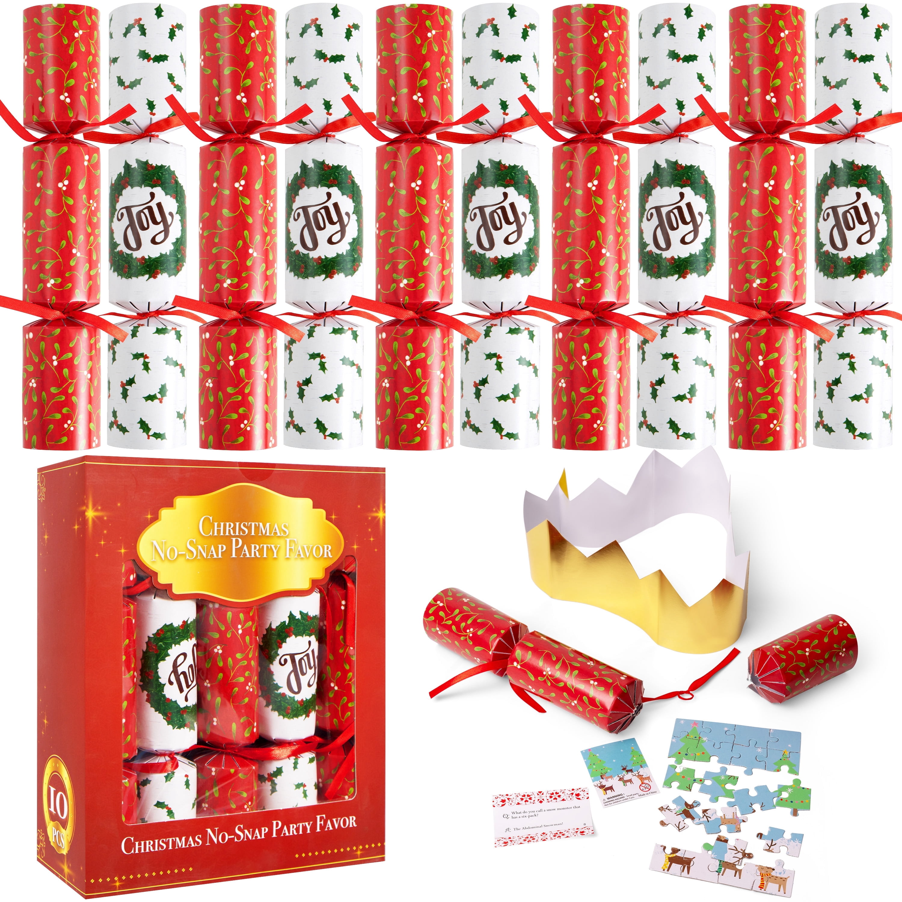 Joyfy, Christmas Crackers, 10" Classic Design, 10 Pcs - Walmart.com