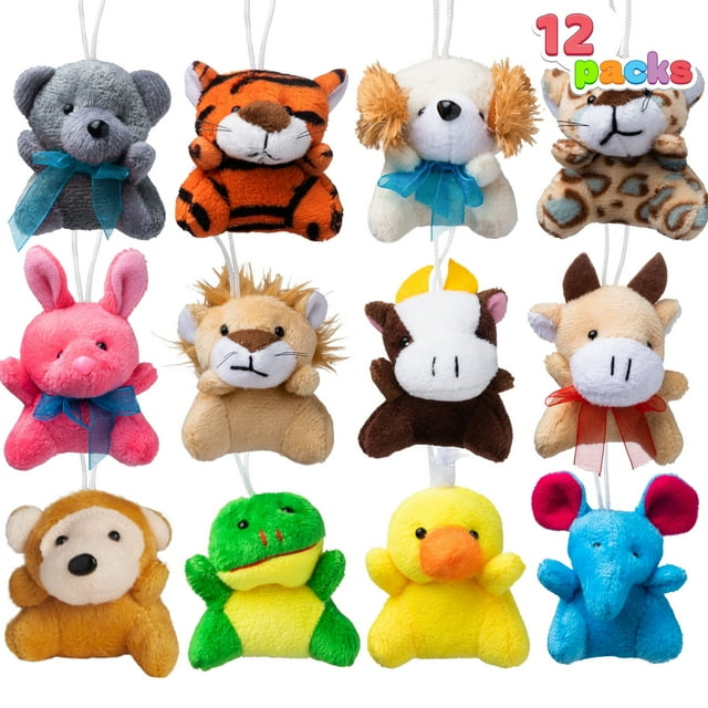Syncfun 12 Pcs Mini Stuffed Animal Toys, Kids Party Essentials, Pinata ...