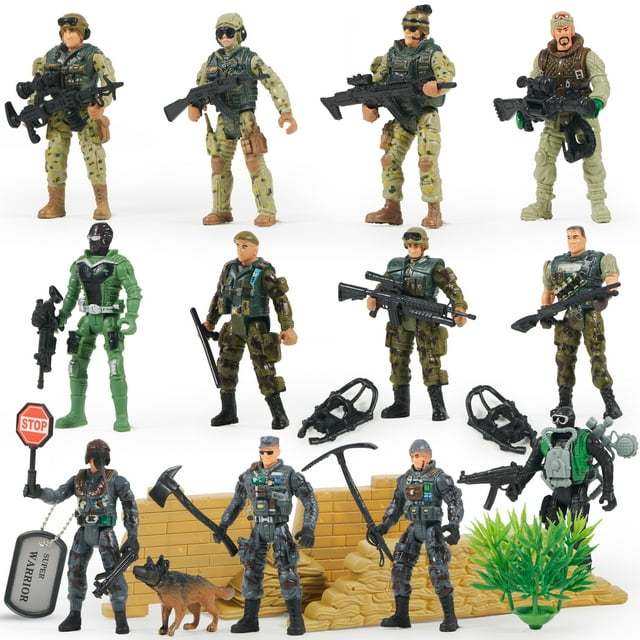 SYNCFUN 16 Pcs Army Men Figures, Military Toy with Realistic Ranger ...