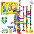 SYNCFUN 170 Pcs Glowing Marble Run, Construction Building Blocks Toys ...