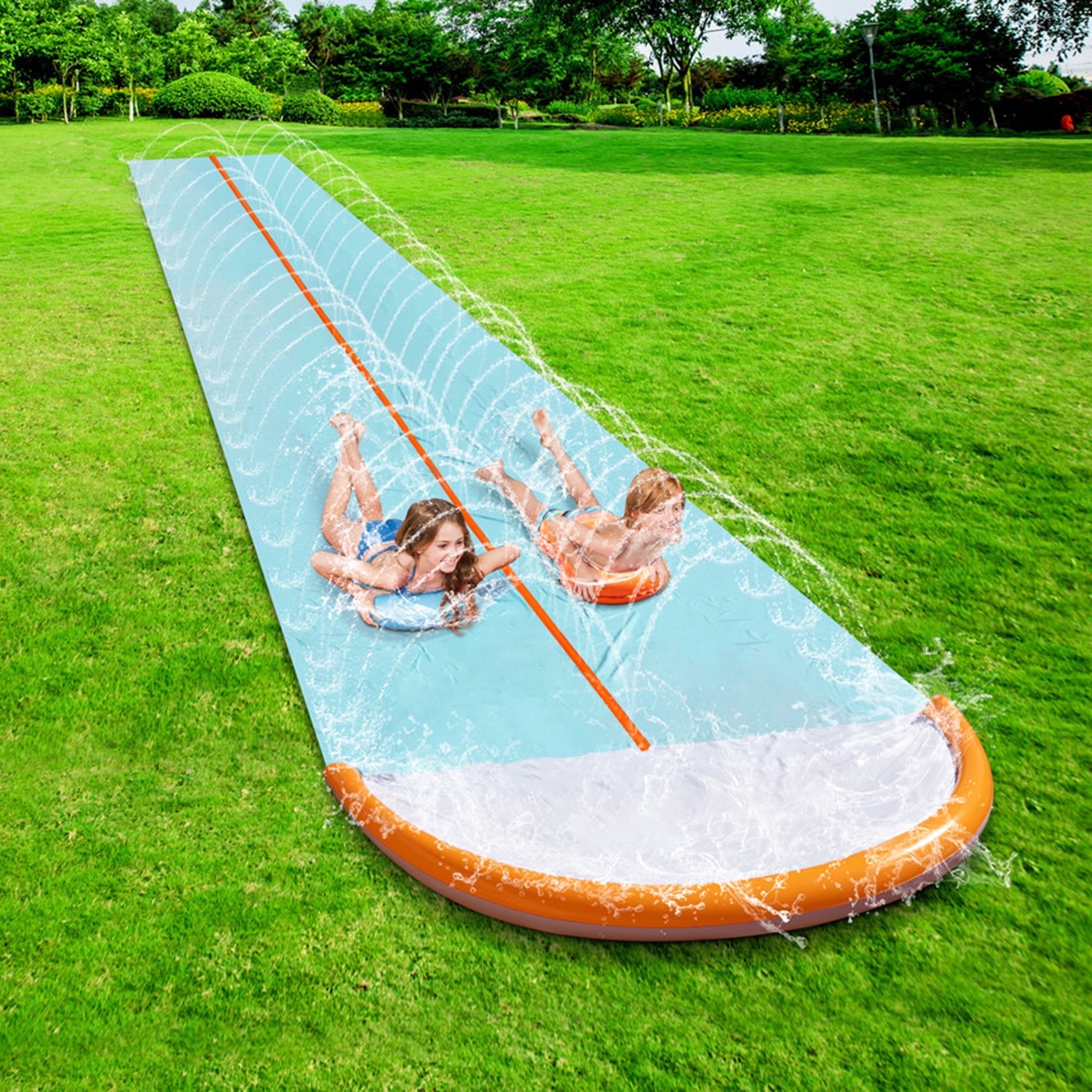 SYNCFUN Water Slide 32.5ft Extra Long Backyard Water Slide with ...