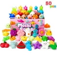 SYNCFUN 50 Pcs Mochi Squishy Toys Set Mini Mochi Party Favors for Kids ...