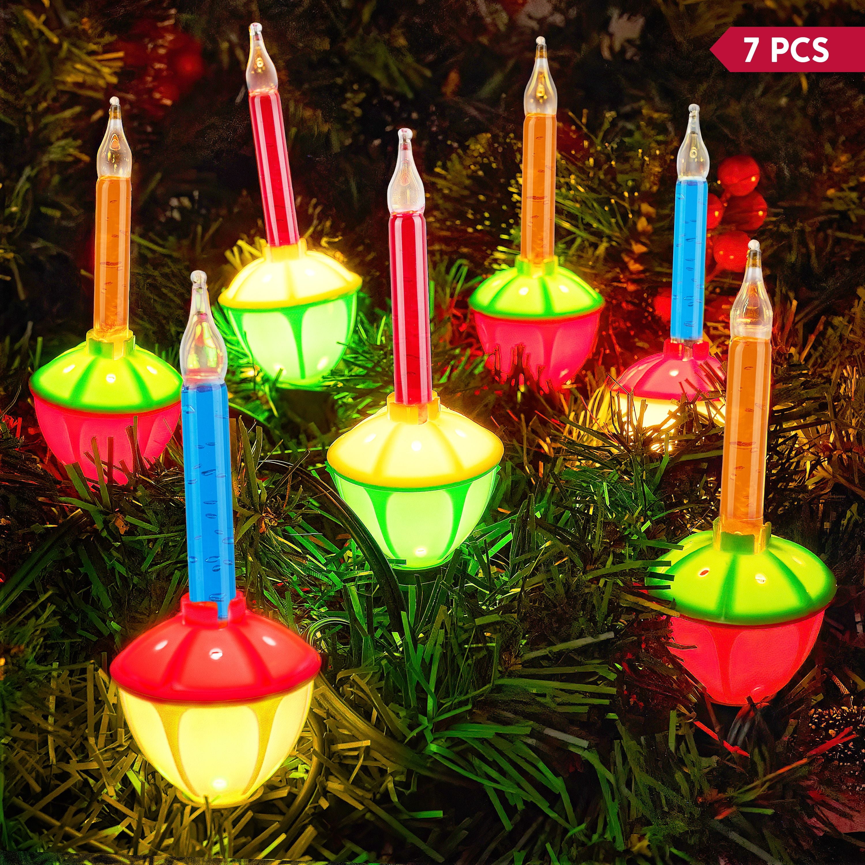 Joyfy 7 Christmas Bubble Lights for Tree,Colored Bubble String Lights ...