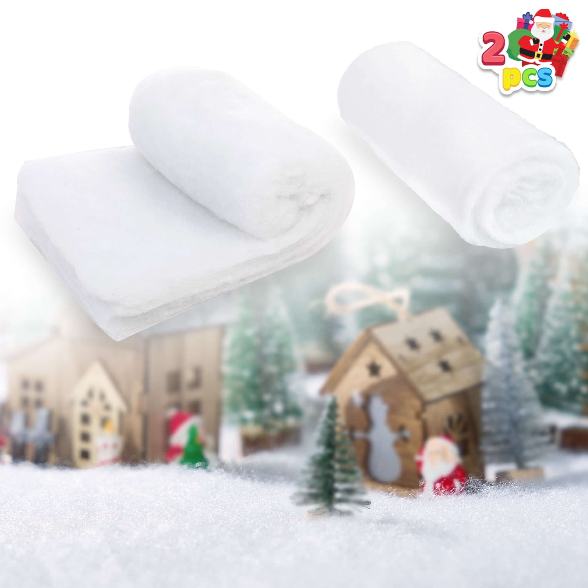 SYNCFUN Christmas Snow Blankets Roll (2 Pcs), 15 in x 10Ft Soft Thick ...