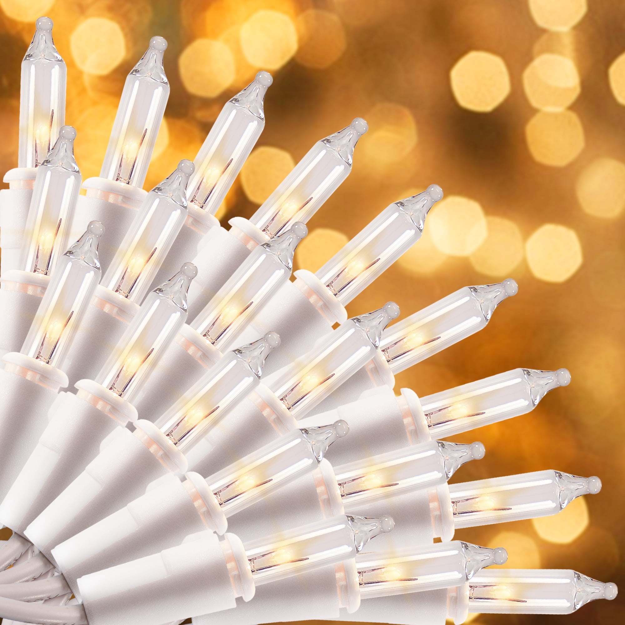 SYNCFUN Clear Christmas Lights,19.5FT 100-Count Led Clear White ...