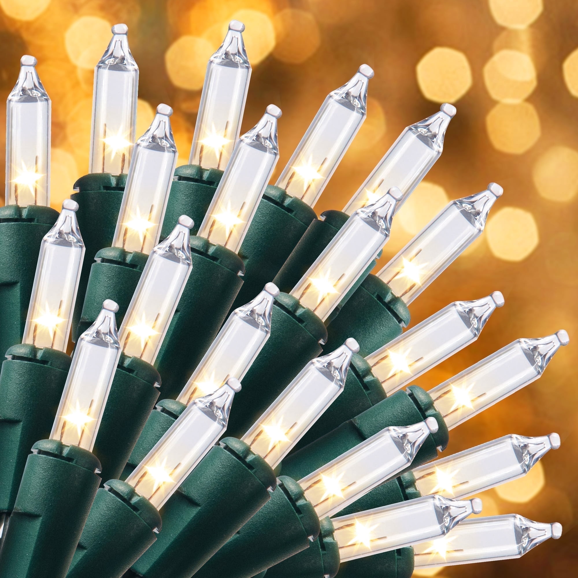 Joyfy Clear Christmas Lights,67.5FT 300(3x100)-Count Led Warm White ...