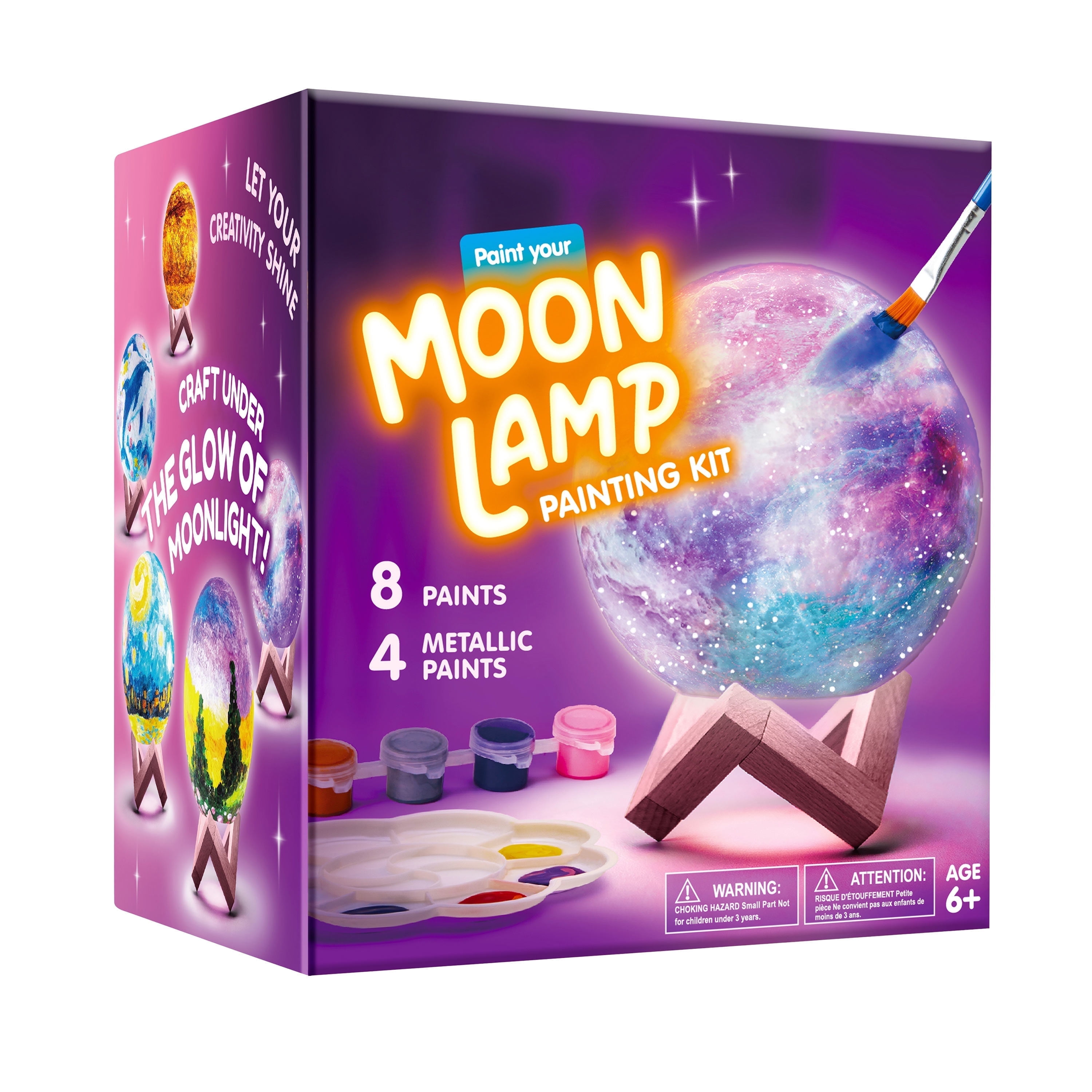 SYNCFUN DIY 3D Moon Night Light Craft Kit, Paint Your Own Galaxy Lamp ...