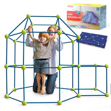 TOWER TUBES Stem Fort Building Kit - 510 Pieces for Kids 7+, Indoor and ...