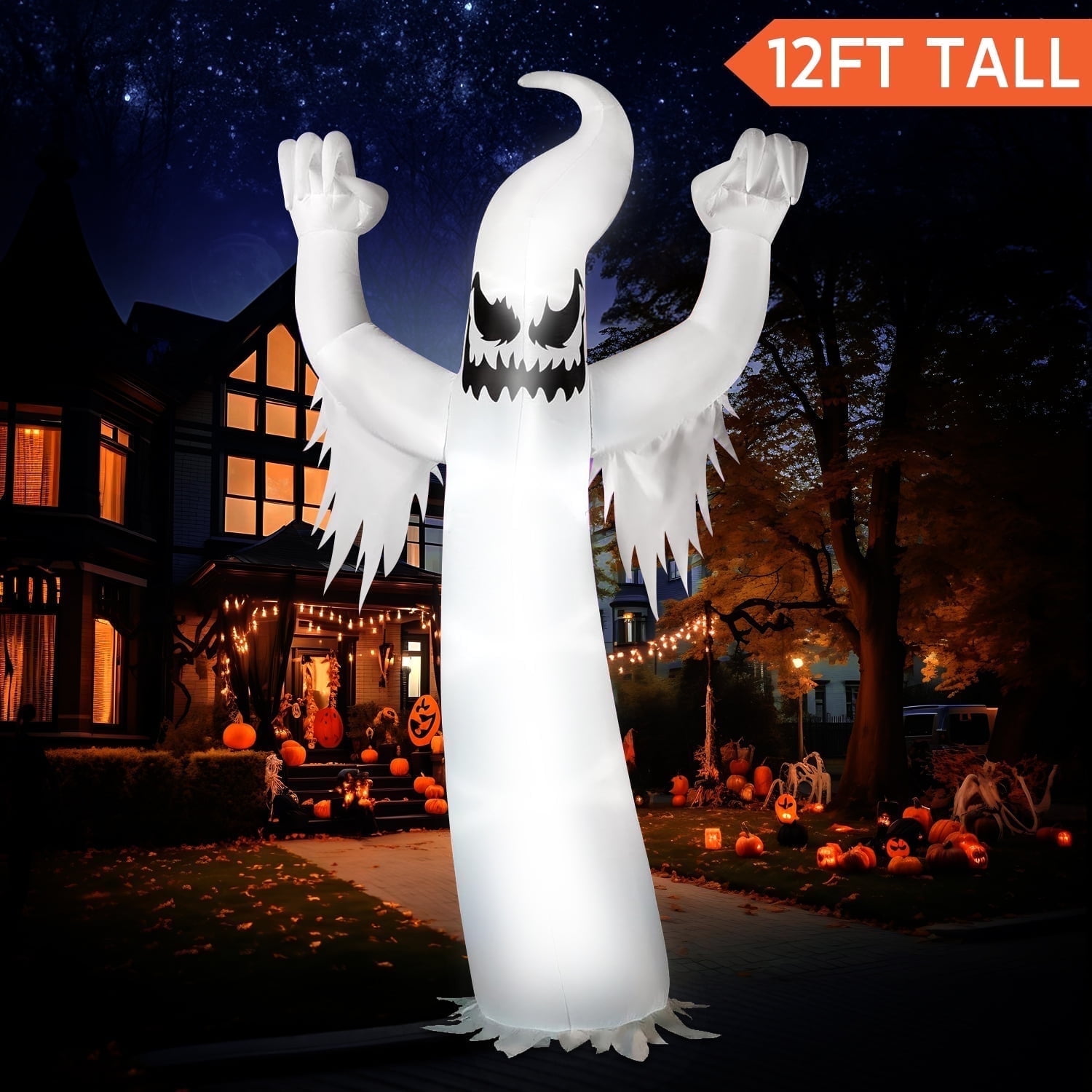 Joyfy 12ft Halloween Inflatable Ghost,Giant Ghosts inflatables with ...
