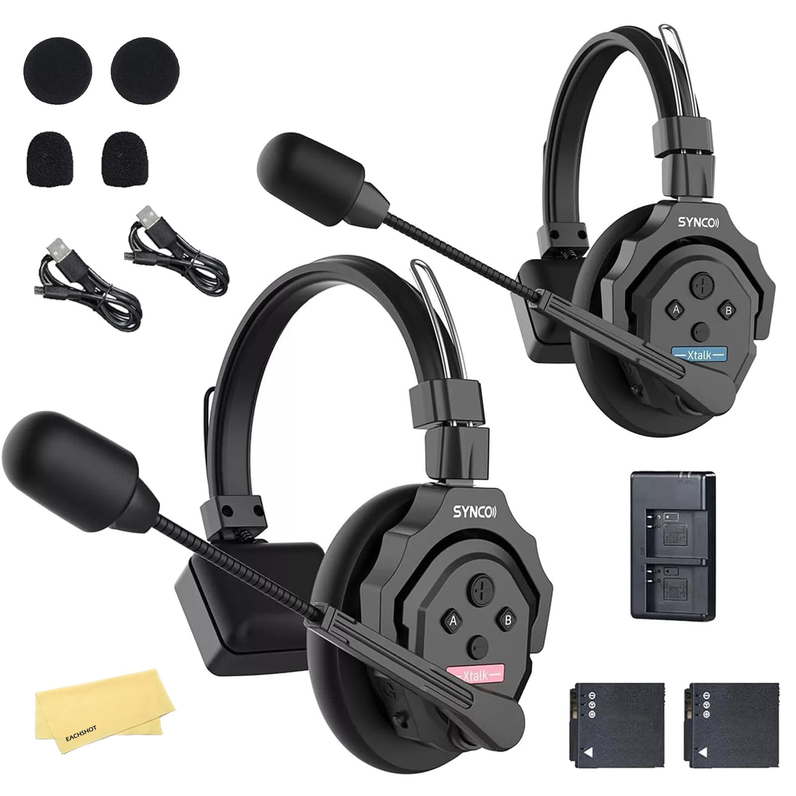 SYNCO XTalk X2 2.4GHz Wireless Headset Intercom System Random Master ...