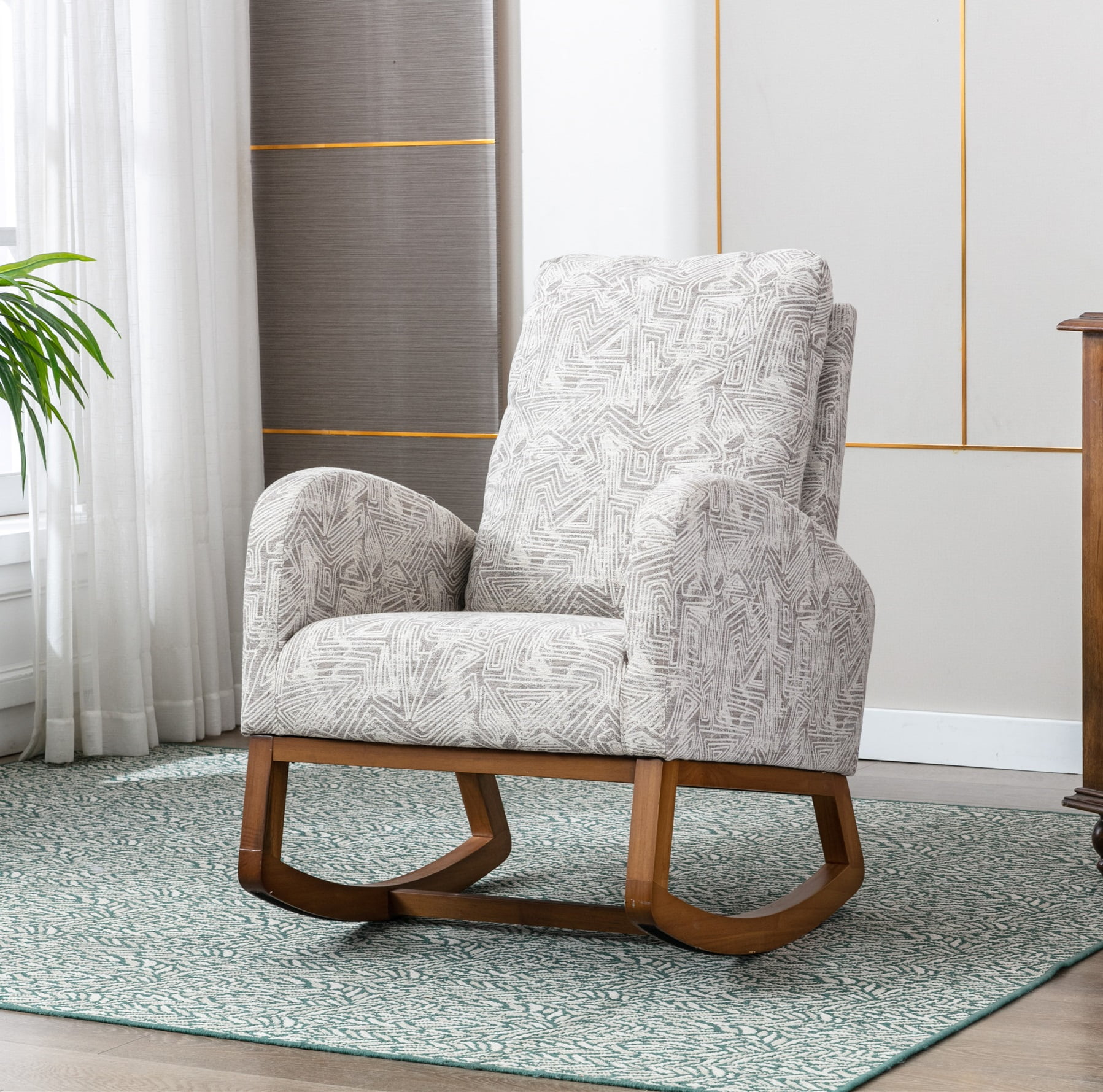 SYNGAR Indoor Rocking Chair, Accent Chair for Living Room Chairs ...