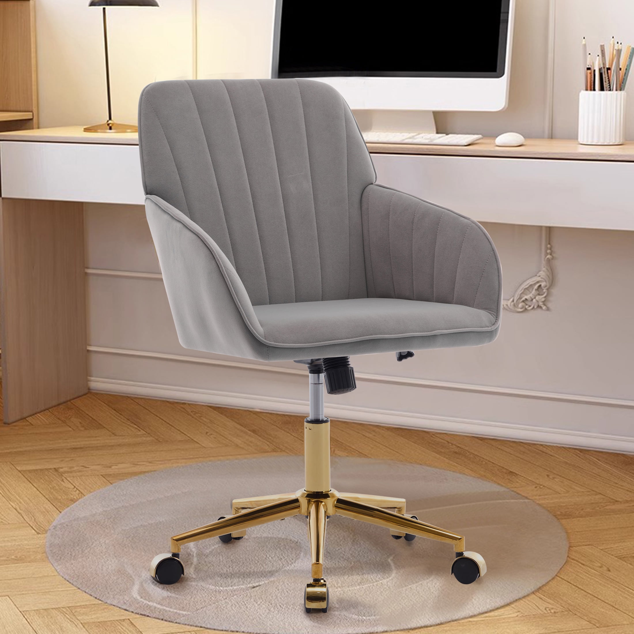 SYNGAR Office Chair with Adjustable Height, Modern Mid Back Soft Criss ...
