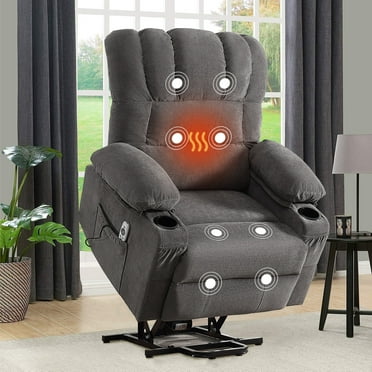 Extra Large Manual Recliner Chair, Soft Fabric Overstuffed Reclining ...