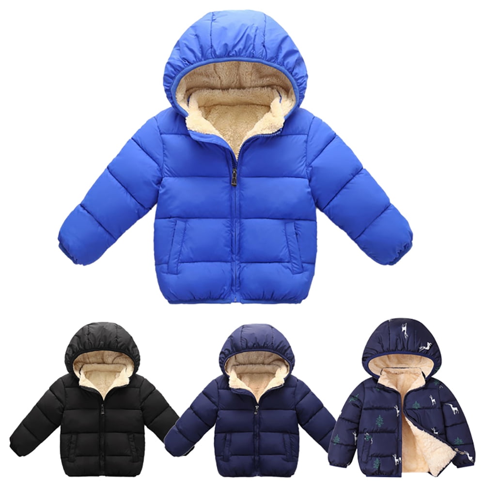 SYNPOS 2-6T Baby Boys Girls Winter Coats Hooded Light Puffer Down Jacket Outwear - Walmart.com
