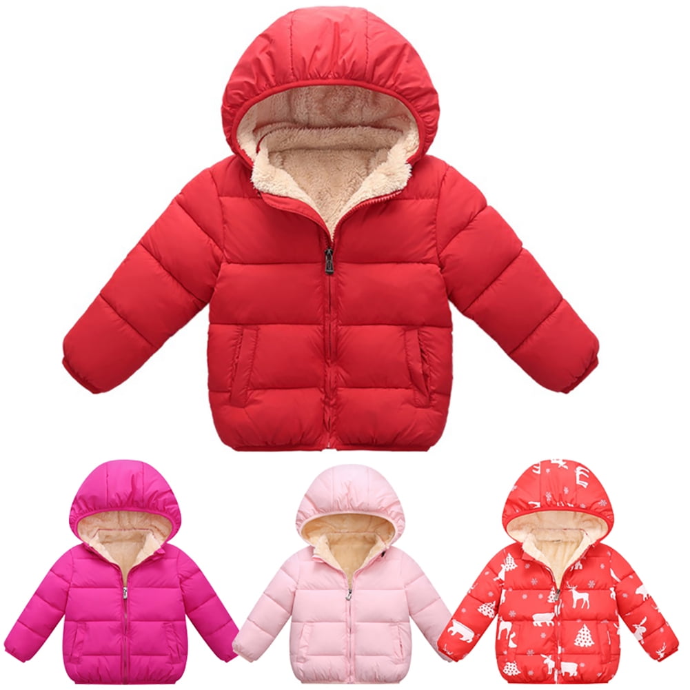 SYNPOS 2-6T Baby Boys Girls Winter Coats Hooded Light Puffer Down Jacket Outwear - Walmart.com