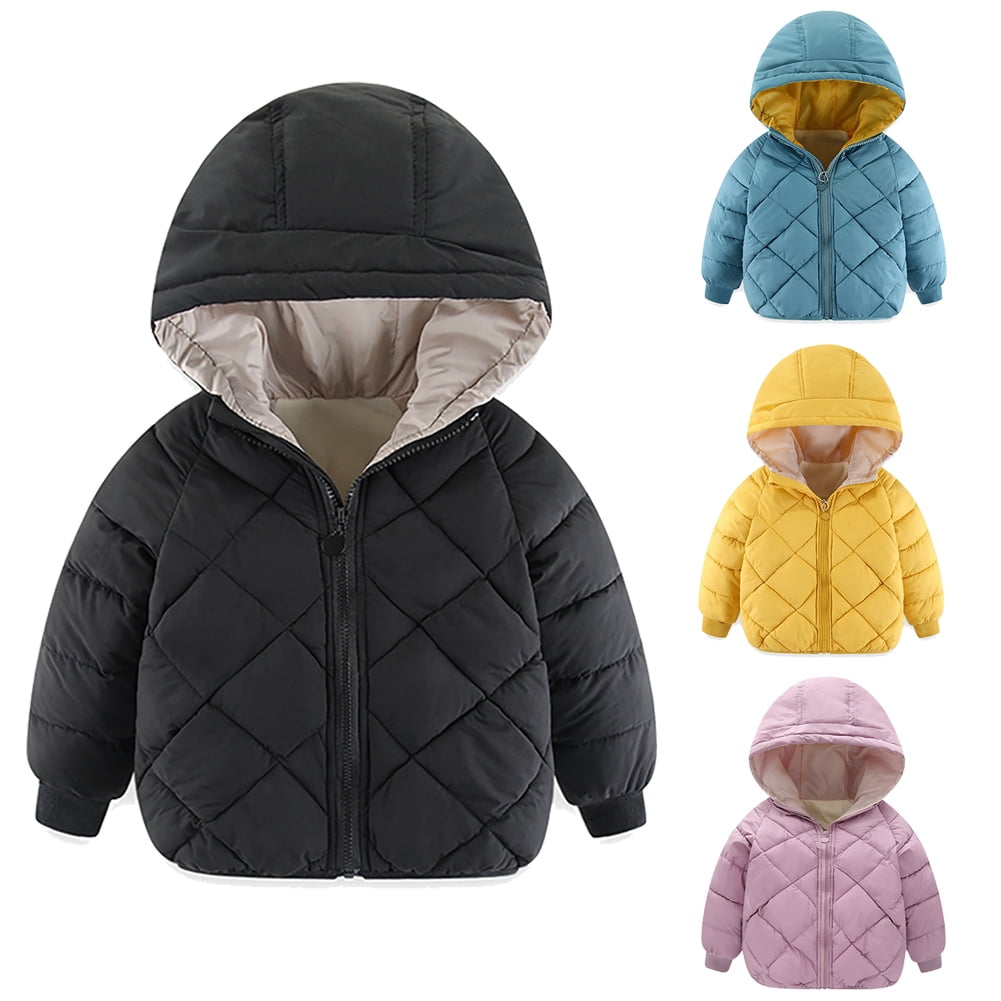 SYNPOS 2-7T Baby Boys Girls Winter Coat with Hoods Warm Puffer Jacket for Toddler Kids - Walmart.com