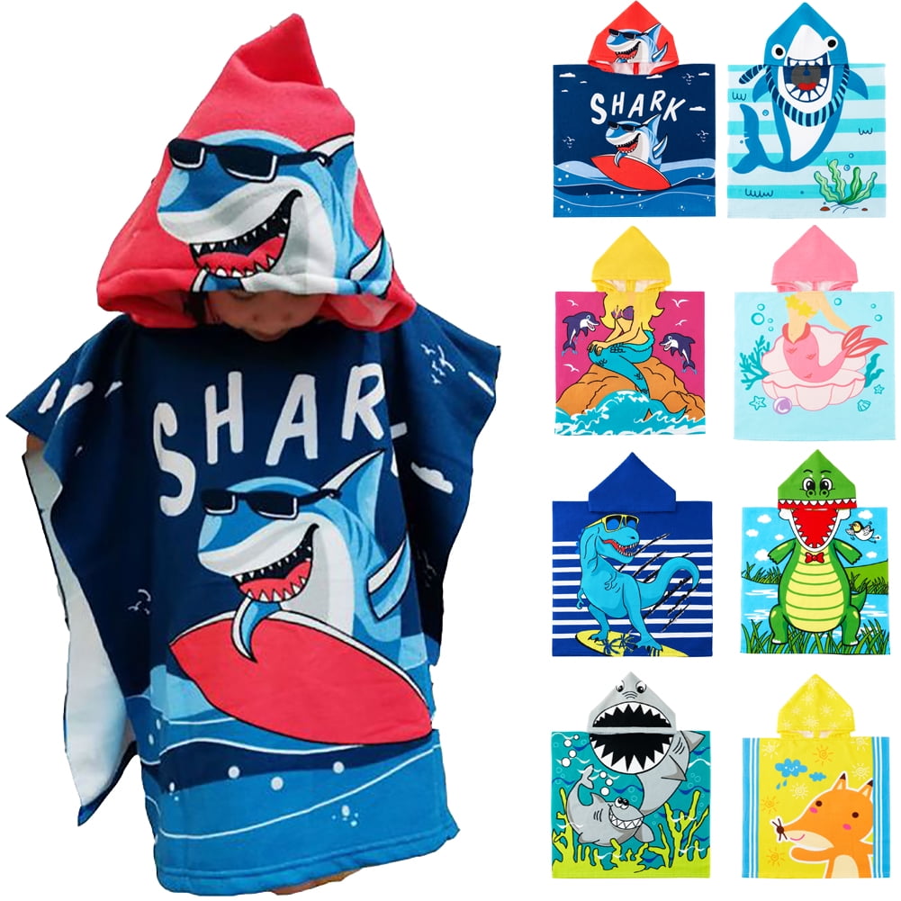 SYNPOS Baby Kids Bath and Beach Hooded Towel Wrap, 24