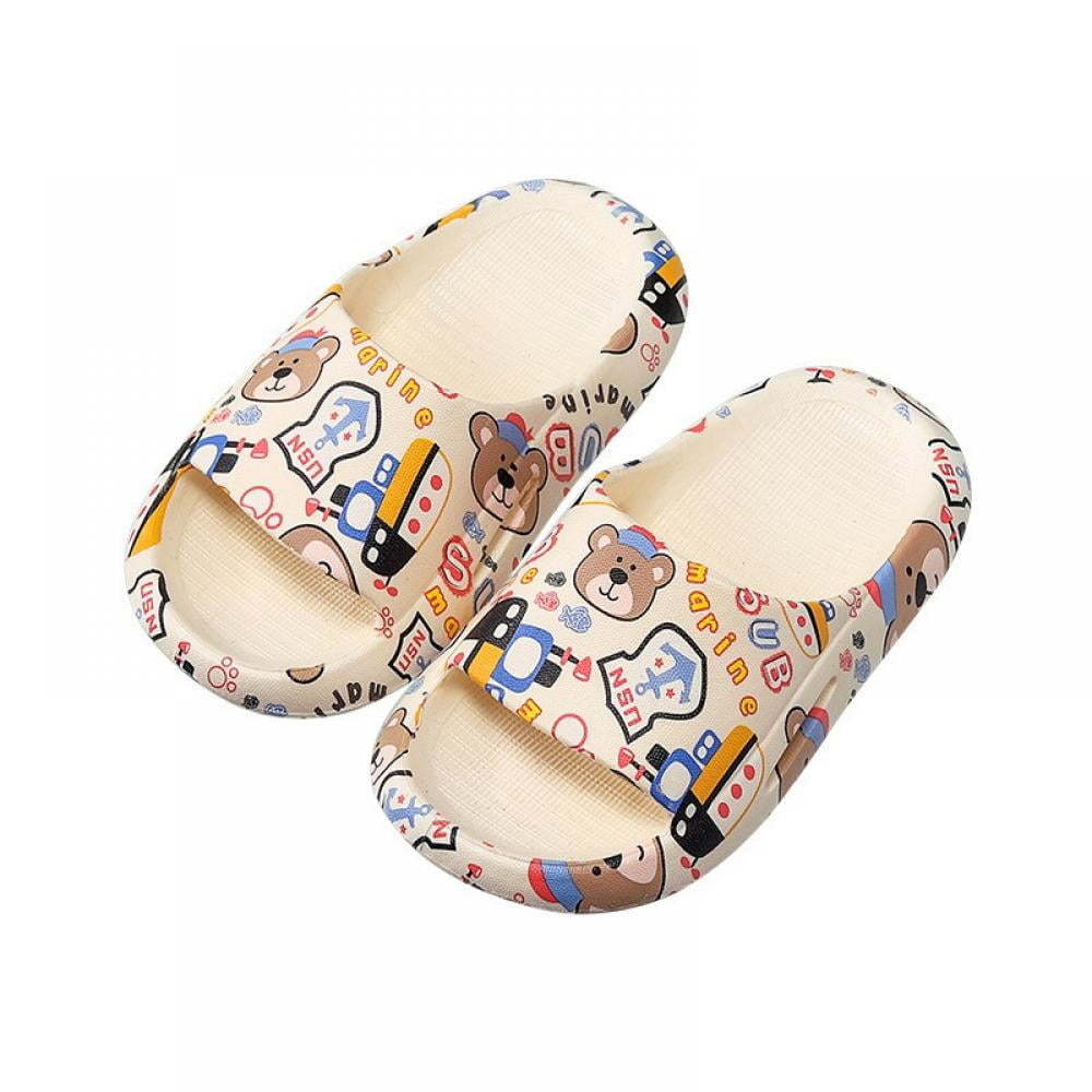 SYNPOS Girls Boys Cartoon Slippers Summer Slides Sandals Kids Shower ...