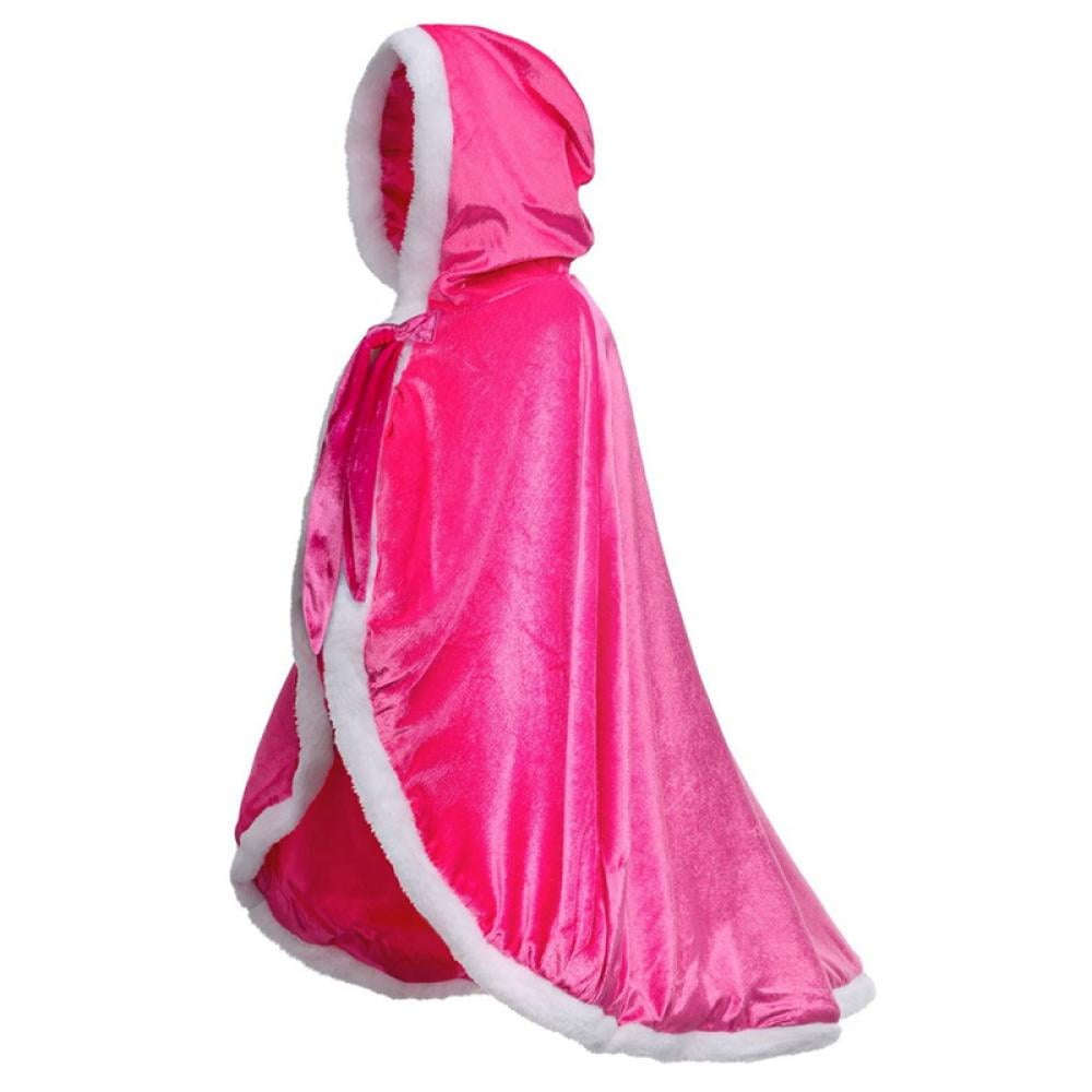 SYNPOS Princess Cloak with Hood Girls Cape Kid Toddler Costume Dress up ...