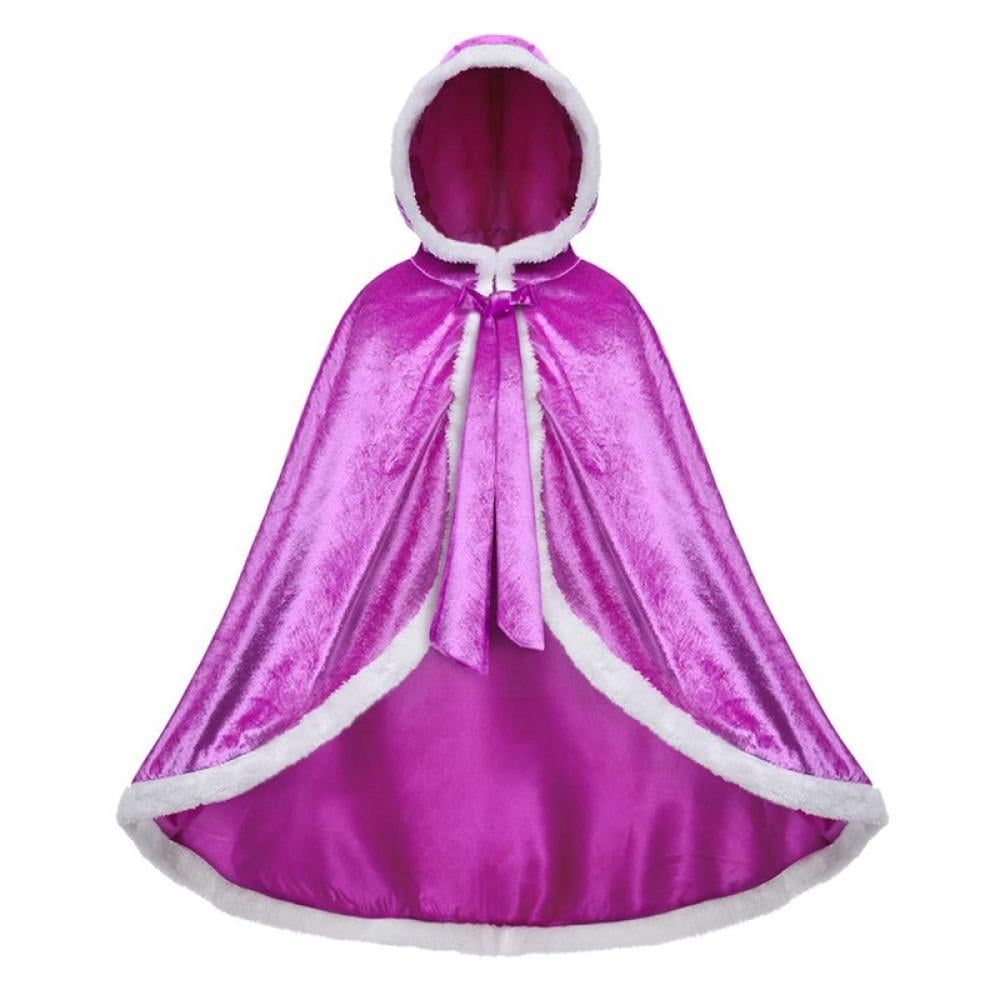 SYNPOS Princess Cloak with Hood Girls Cape Kid Toddler Costume Dress up ...