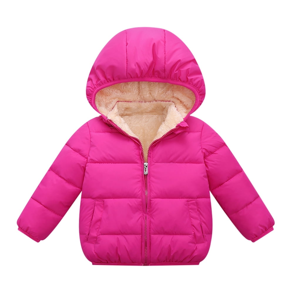 SYNPOS Kids Children's Outerwear: Toddler Boy Girl Fleece Hooded Puffer ...