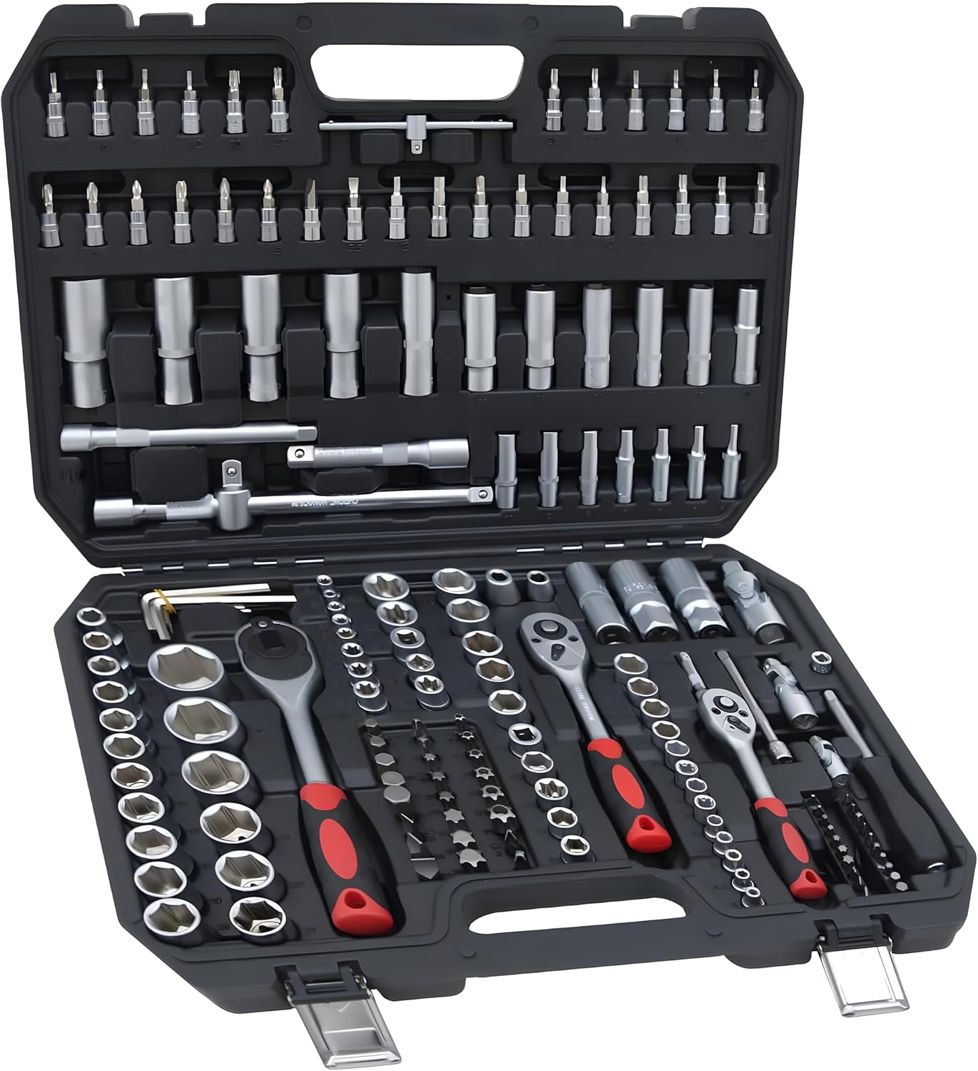 SYNYLIIFE 171 Pieces Socket Set, 1/4 and 3/8 Inch Drive Mechanic Tool ...