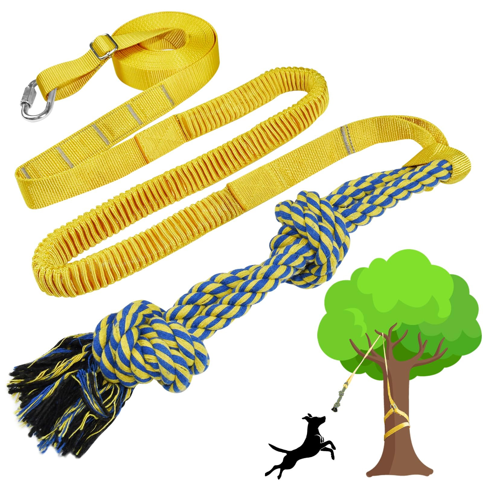 SYOOY Dog Bungee Tug DPF11 Toy Hanging from Tree,Outdoor Tether Tug of ...