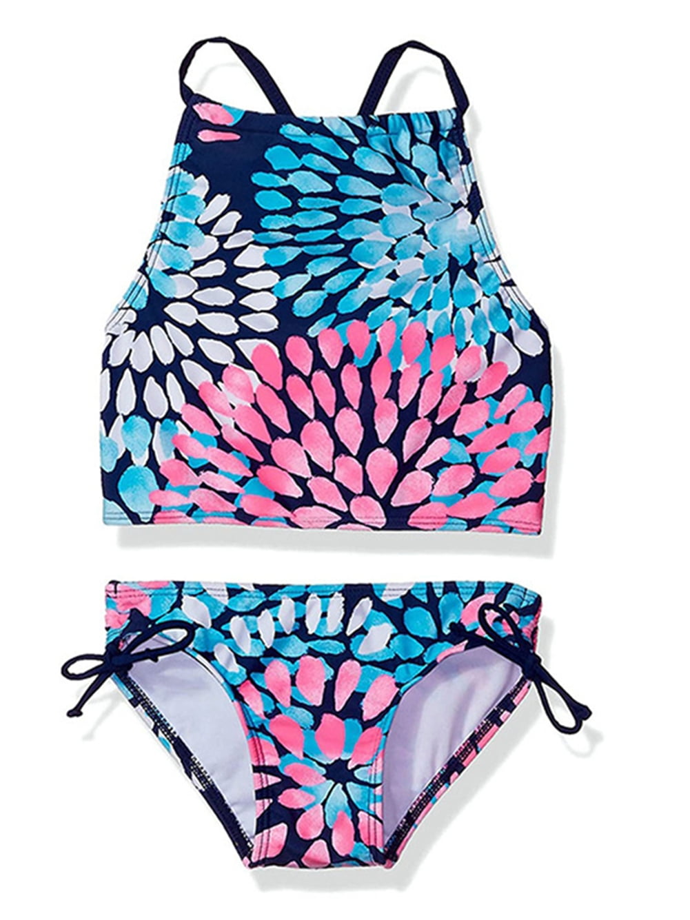 SYPNOS Girls Tie Dye Two Pieces Tankini Swimsuit 7-13Y Child Drawstring ...