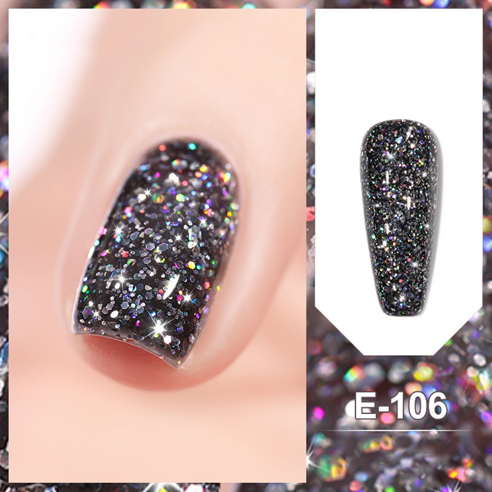 SYS DIY 7.3ml Reflective Flashing Sky Colorful Diamonds Nail Polish For ...