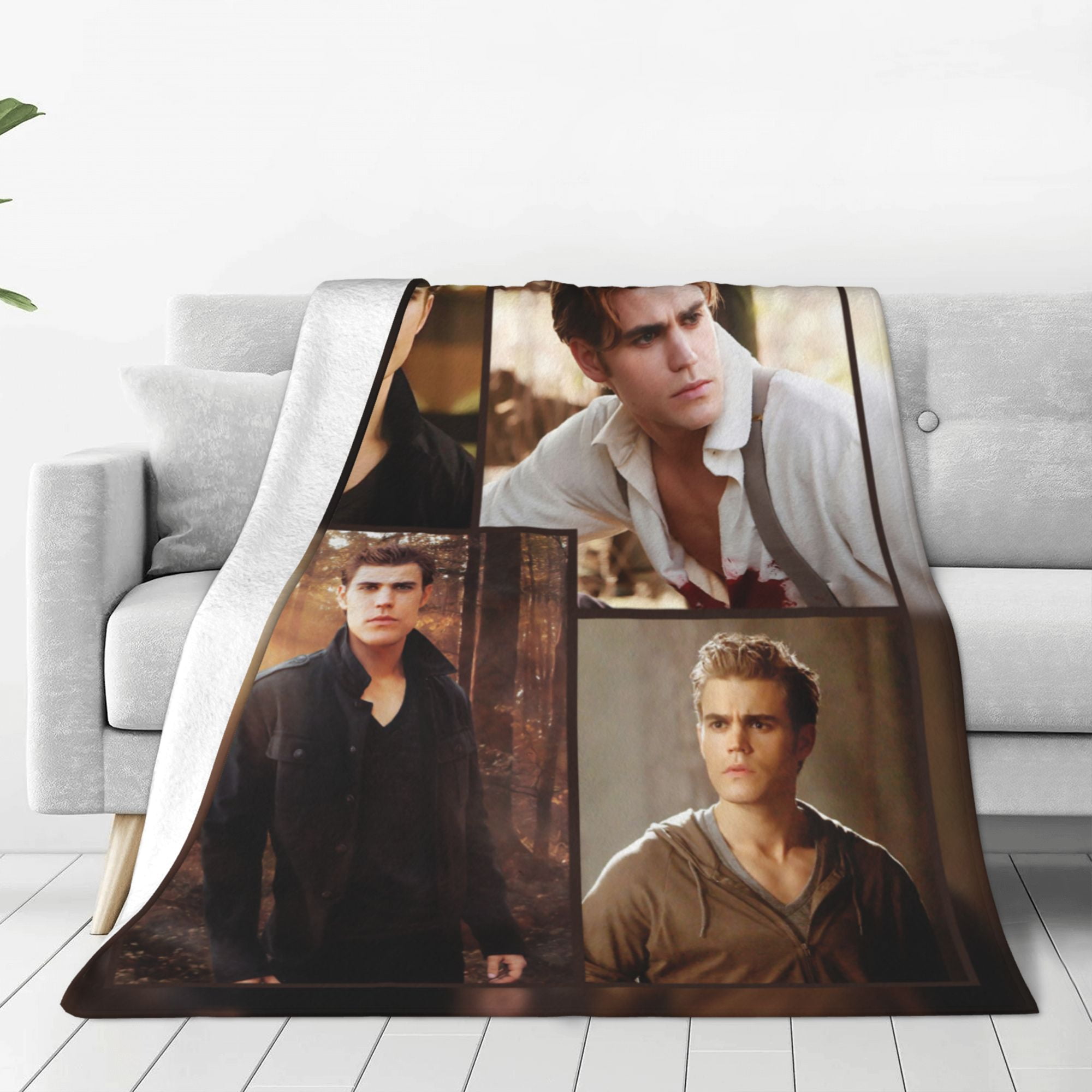SYSFOURC Paul Wesley Throw Blanket for Bed,Soft Collage Blanket for ...