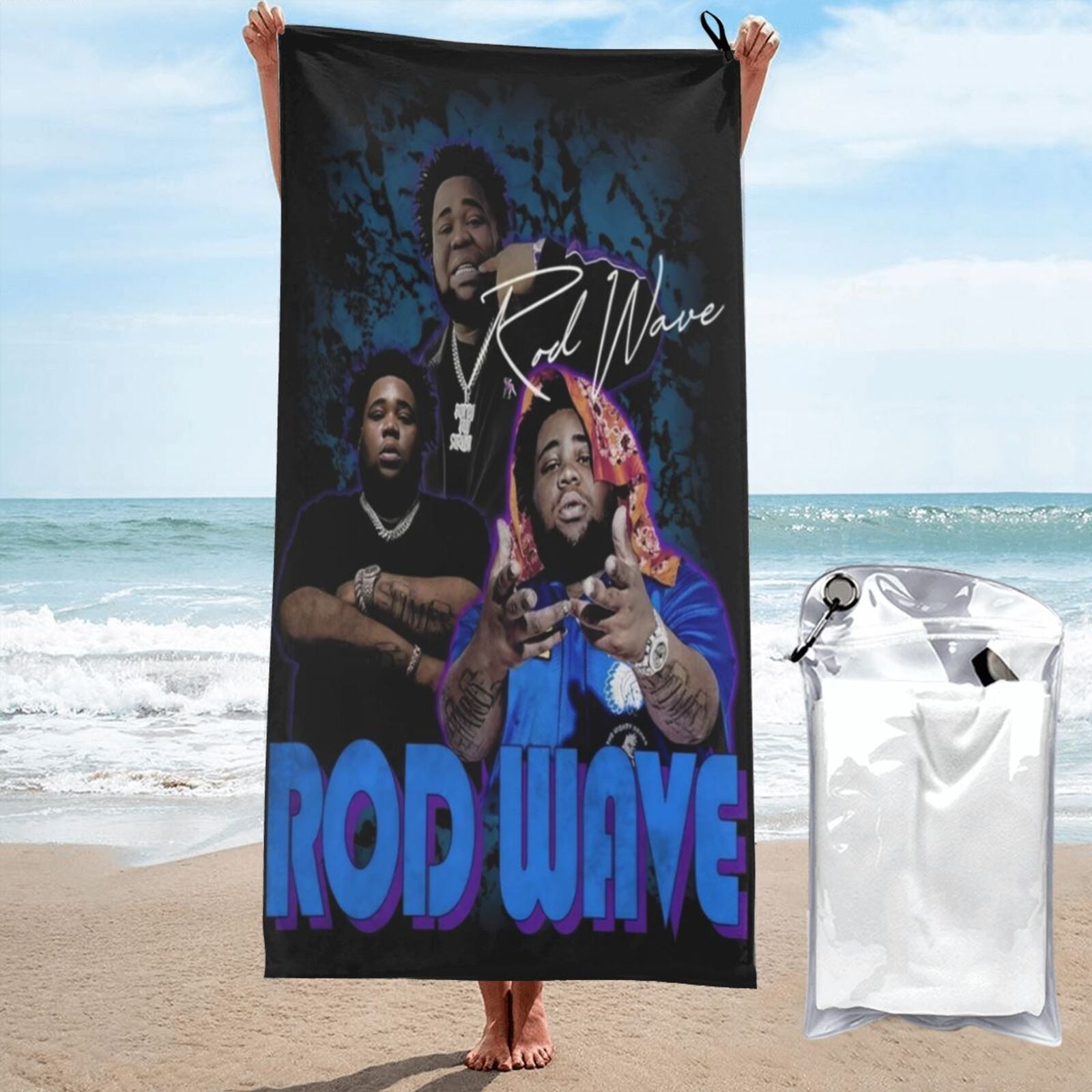 SYSFOURC Rapper Rod Wave Quick Dry Bath Towels For Bathroom Microfiber ...