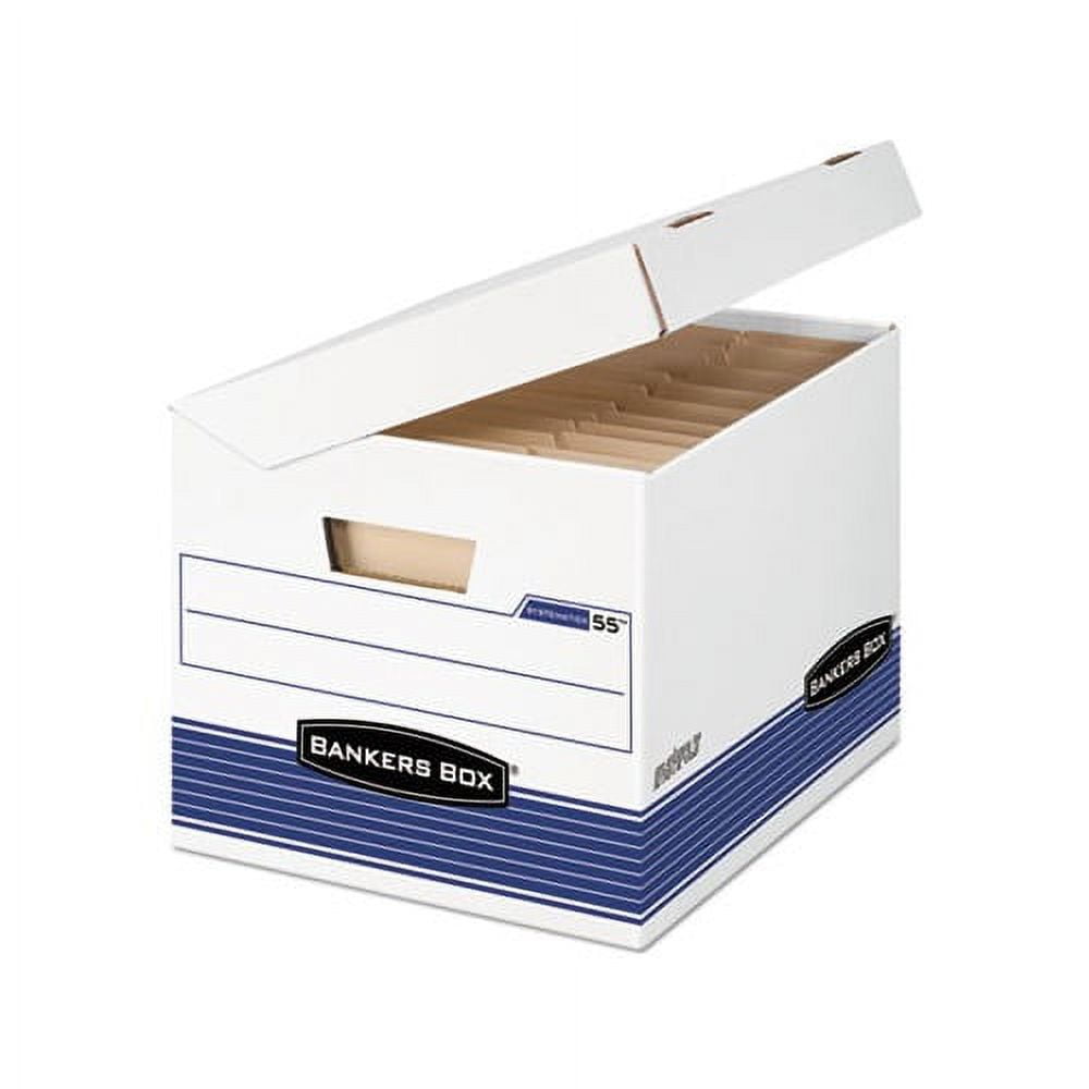 SYSTEMATIC Medium-Duty Strength Storage Boxes Letter/Legal Files, White ...