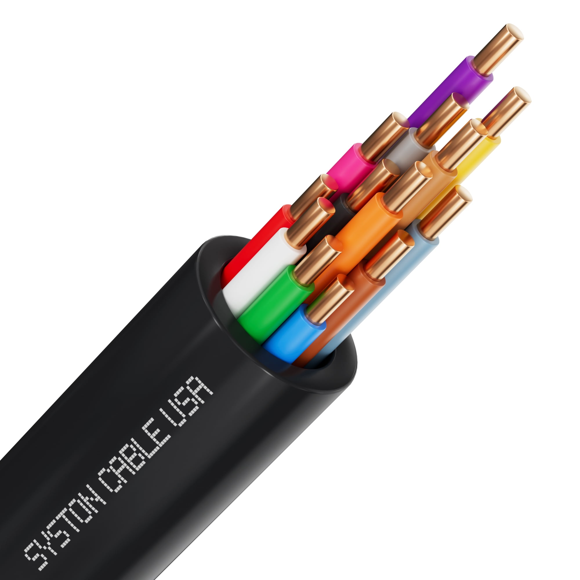 SYSTON 18/13 Solid Copper Sprinkler Wire, 18 Gauge 13 Conductors ...