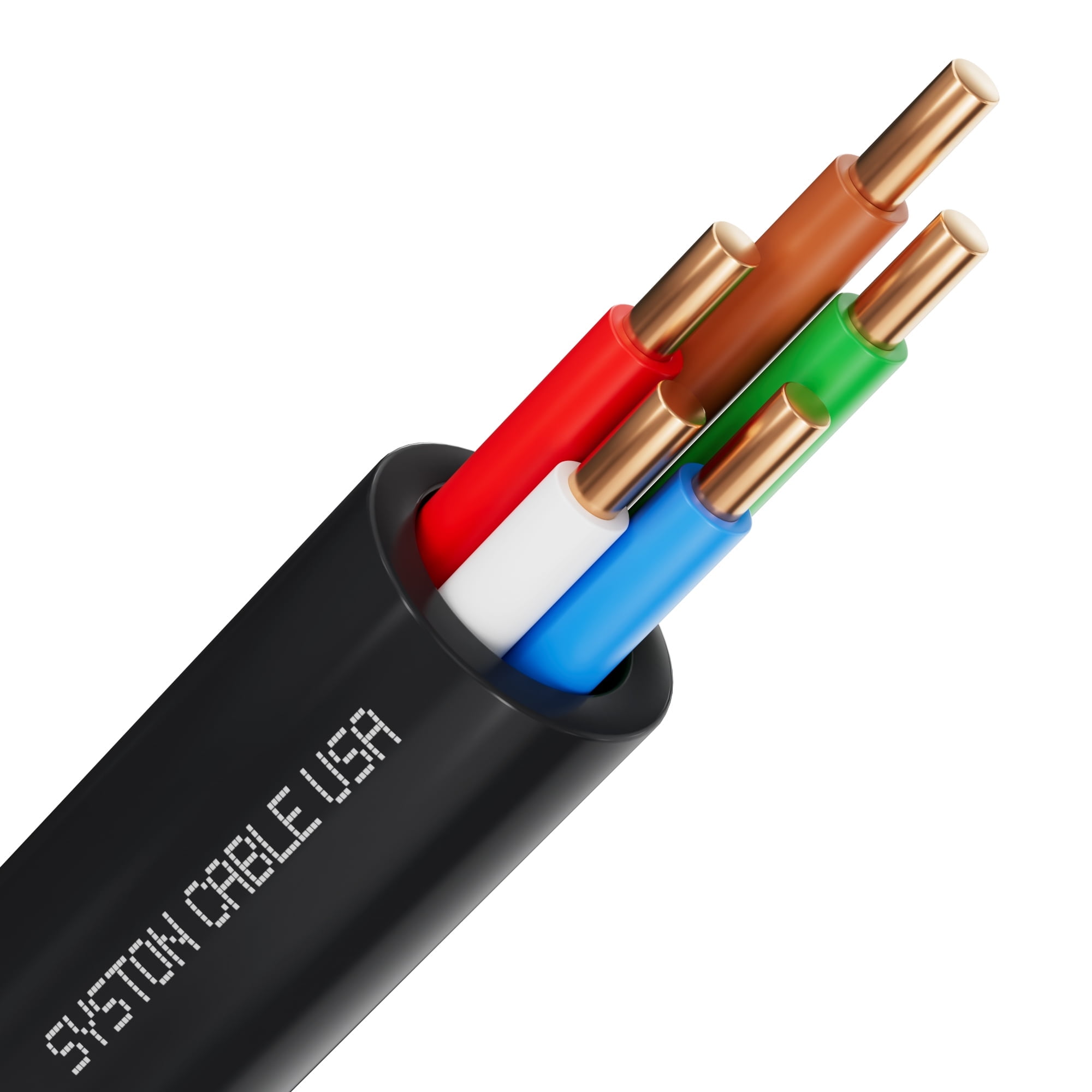 SYSTON 18/5 Solid Copper Sprinkler Wire, 18 Gauge 5 Conductors ...
